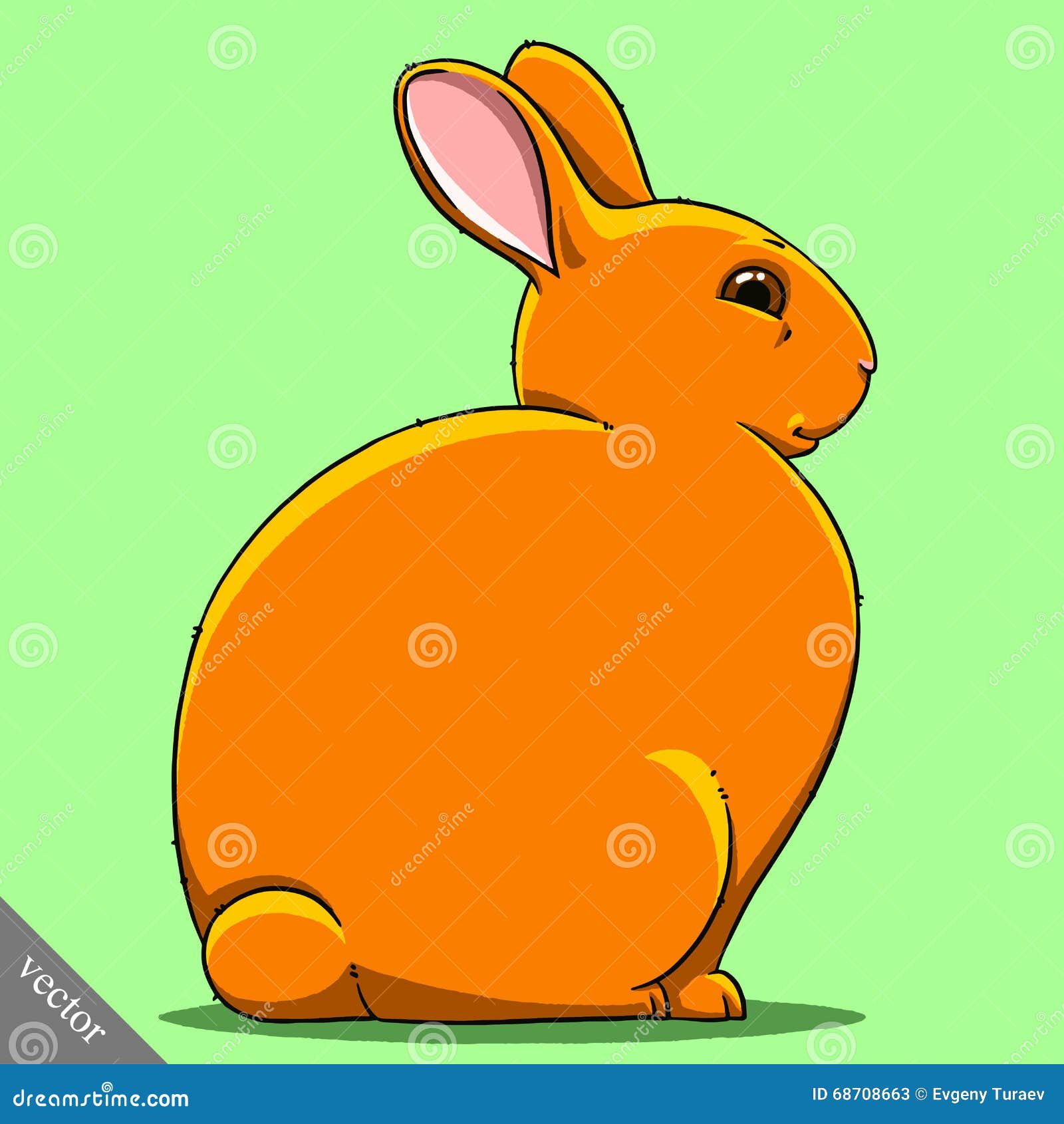 Funny Cartoon Cute Rabbit Illustration Stock Vector - Illustration of ...