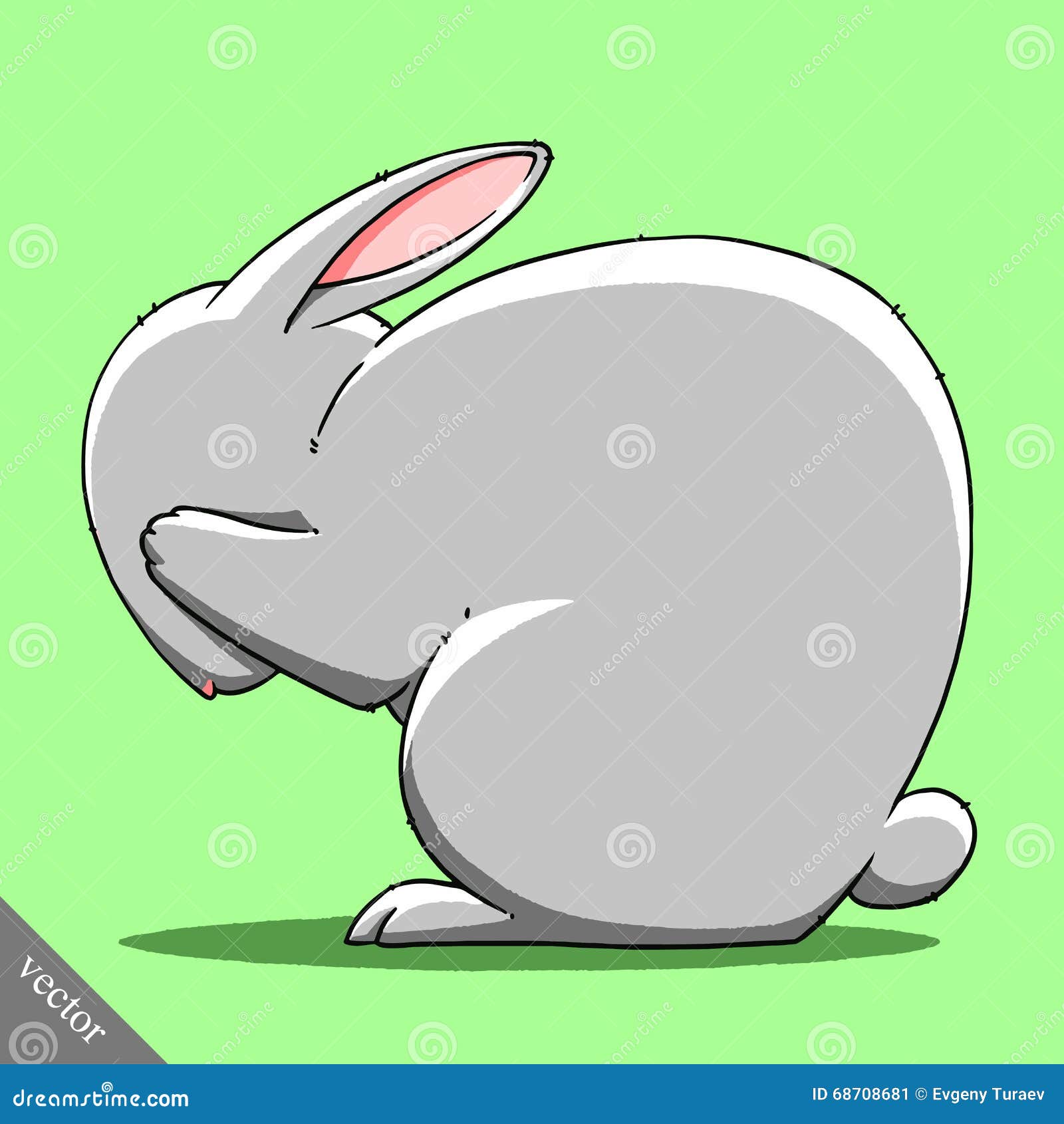 Funny Cartoon Cute Rabbit Illustration Stock Vector - Illustration of ...