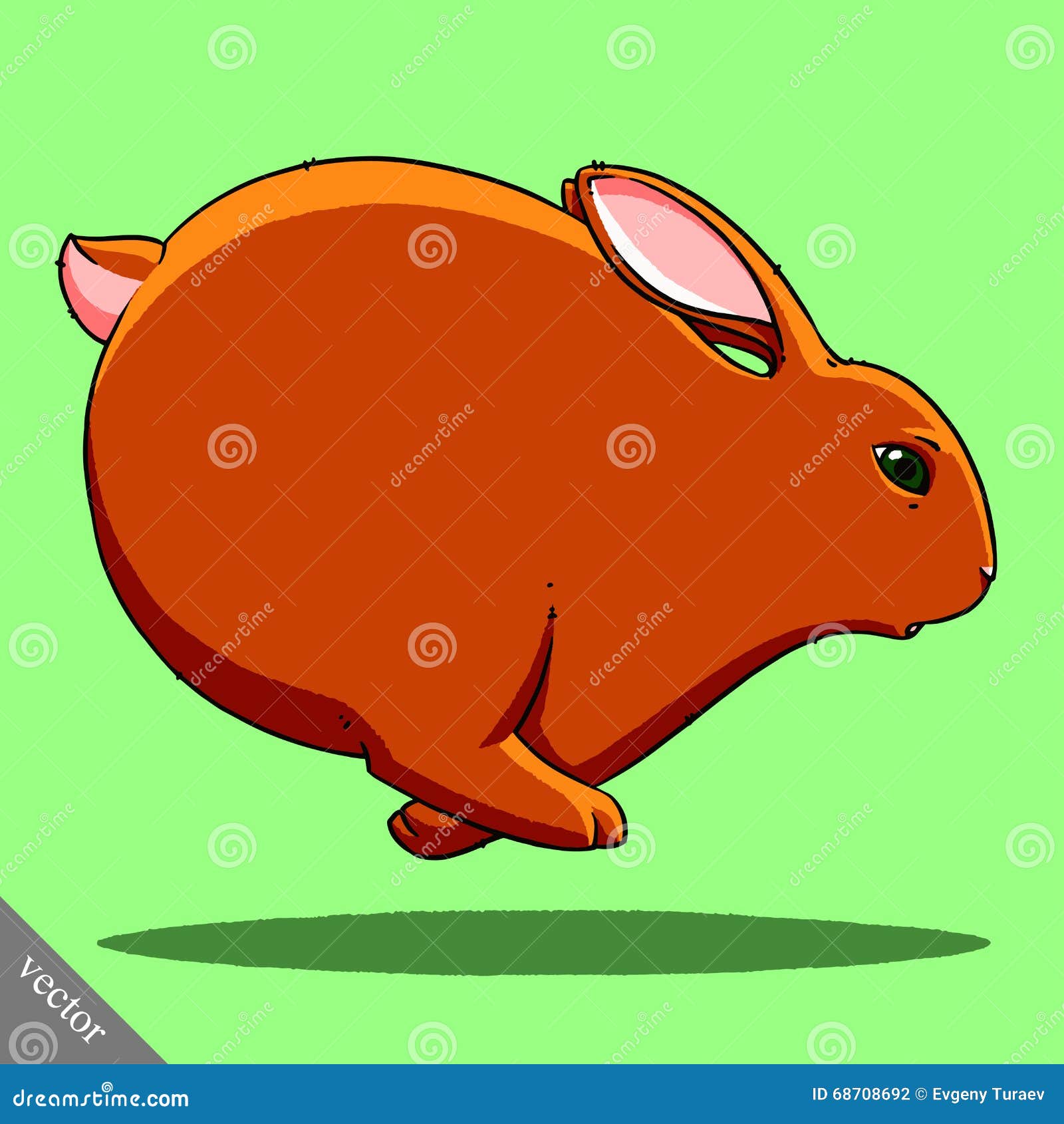 Funny Cartoon Cute Rabbit Illustration Stock Vector - Illustration of ...