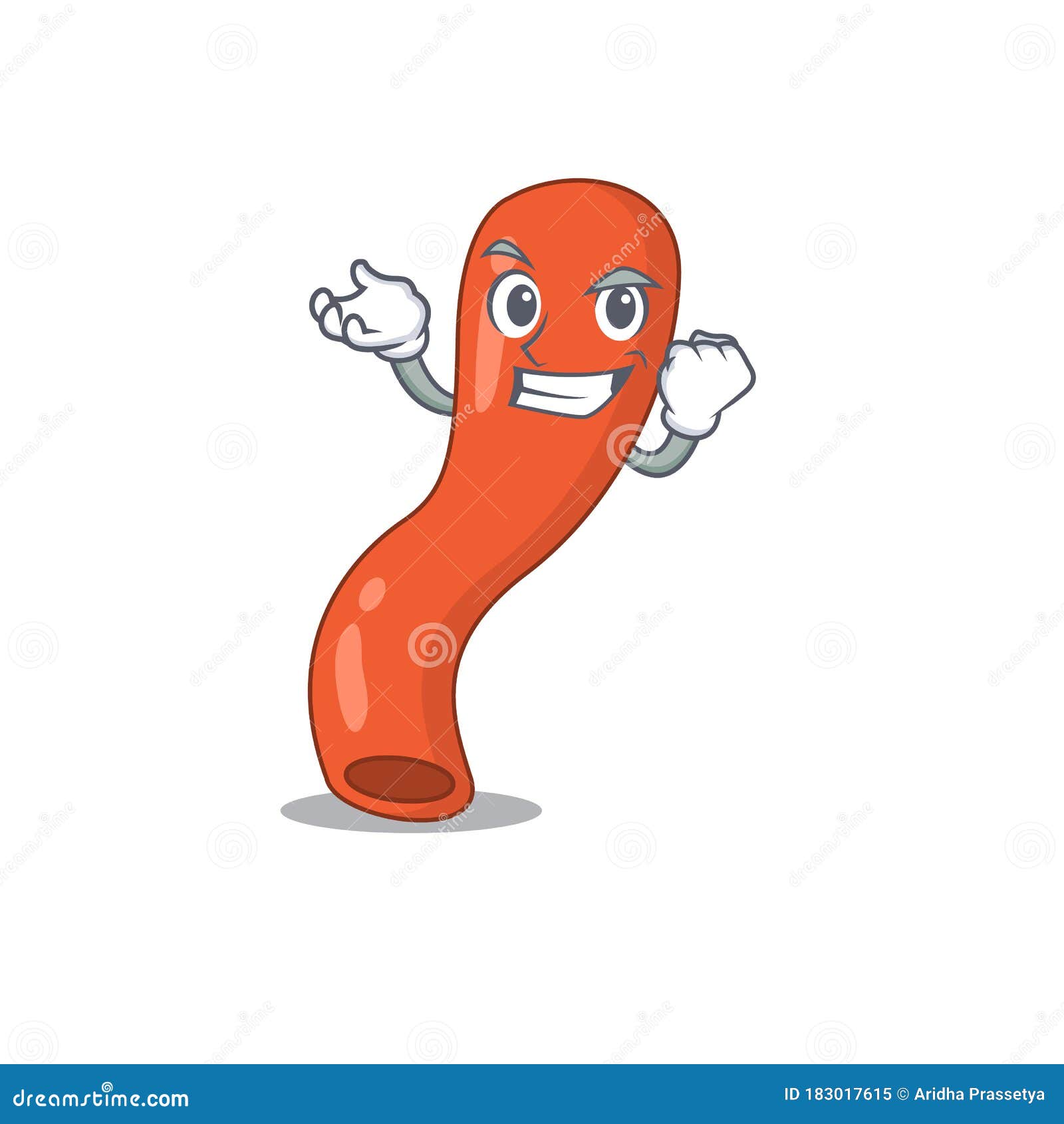 A Funny Cartoon Design Concept of Appendix with Happy Face Stock Vector ...