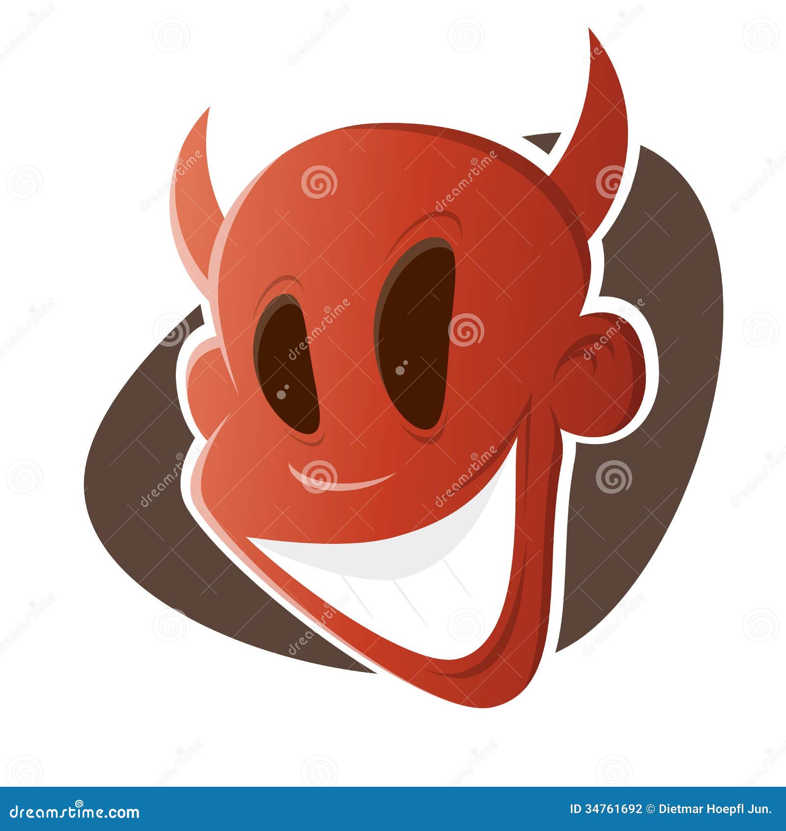 Funny cartoon devil stock vector. Illustration of halloween - 34761692