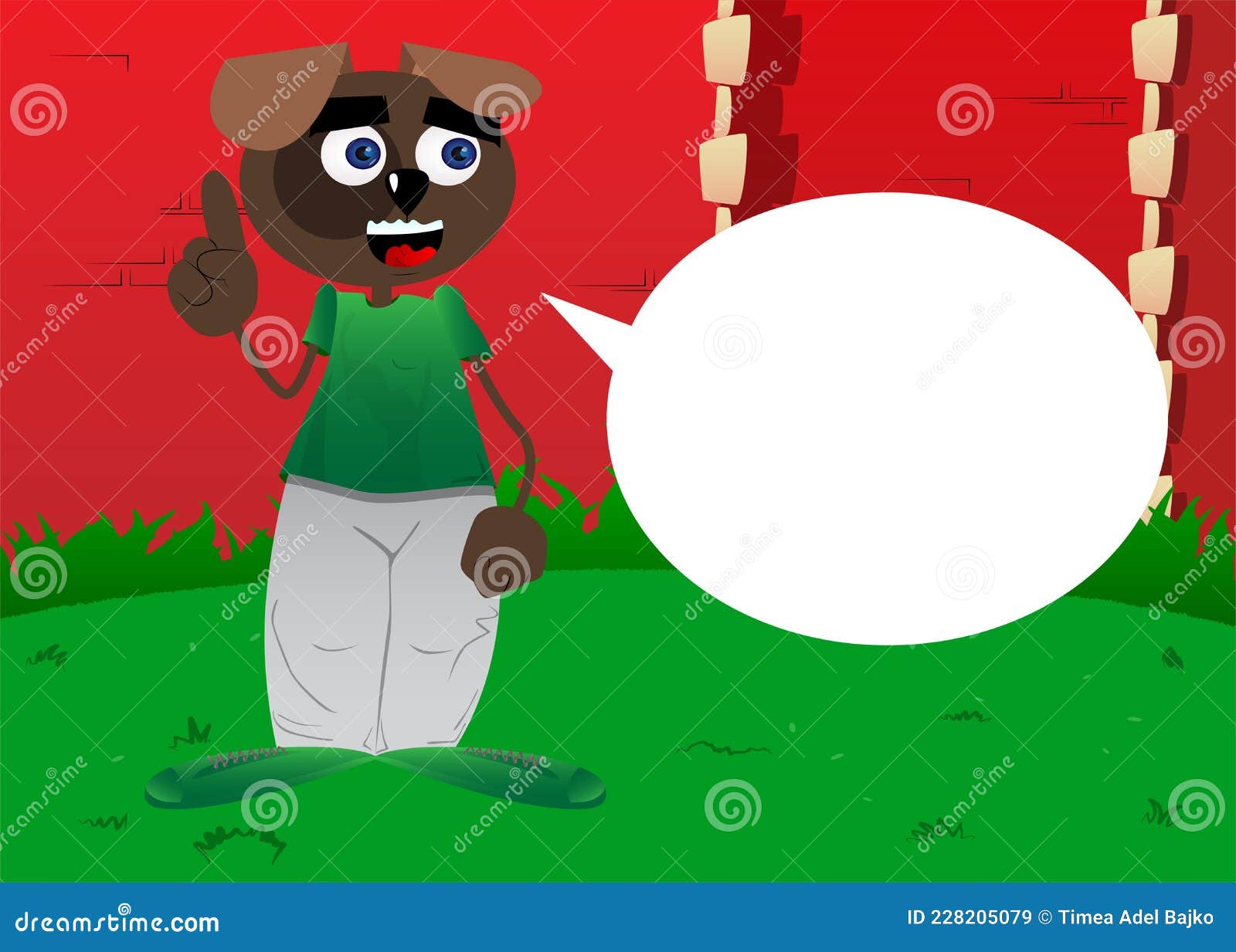 Funny Cartoon Dog Making a Point. Vector Illustration Stock Vector ...