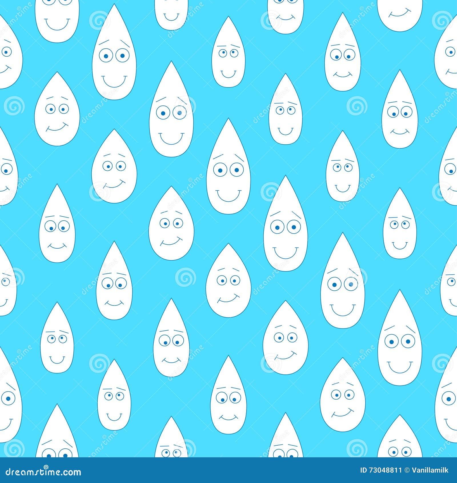 Cartoon Drops. Water Teardrop, Aqua Splashing To Sides. Liquid Drips ...