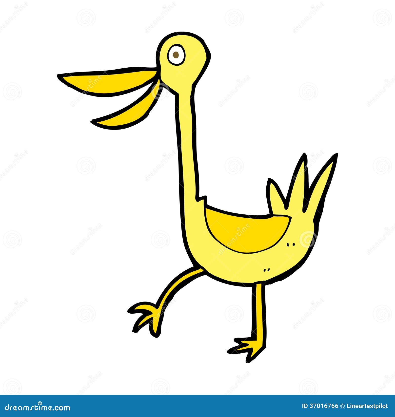 Funny cartoon duck stock vector. Illustration of bird - 37016766