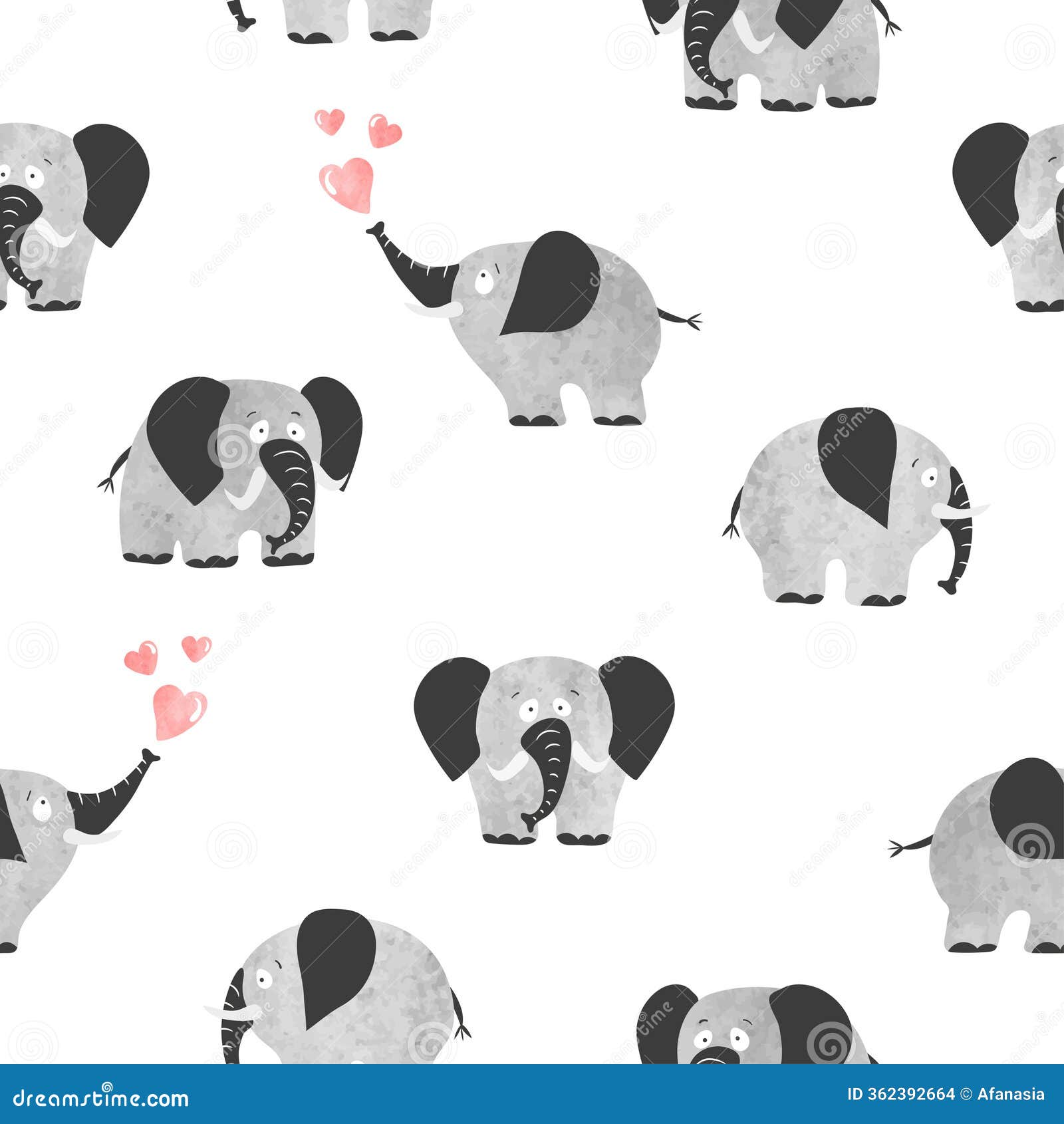 Cartoon Elephants Coloring Page Vector Illustration | CartoonDealer.com ...