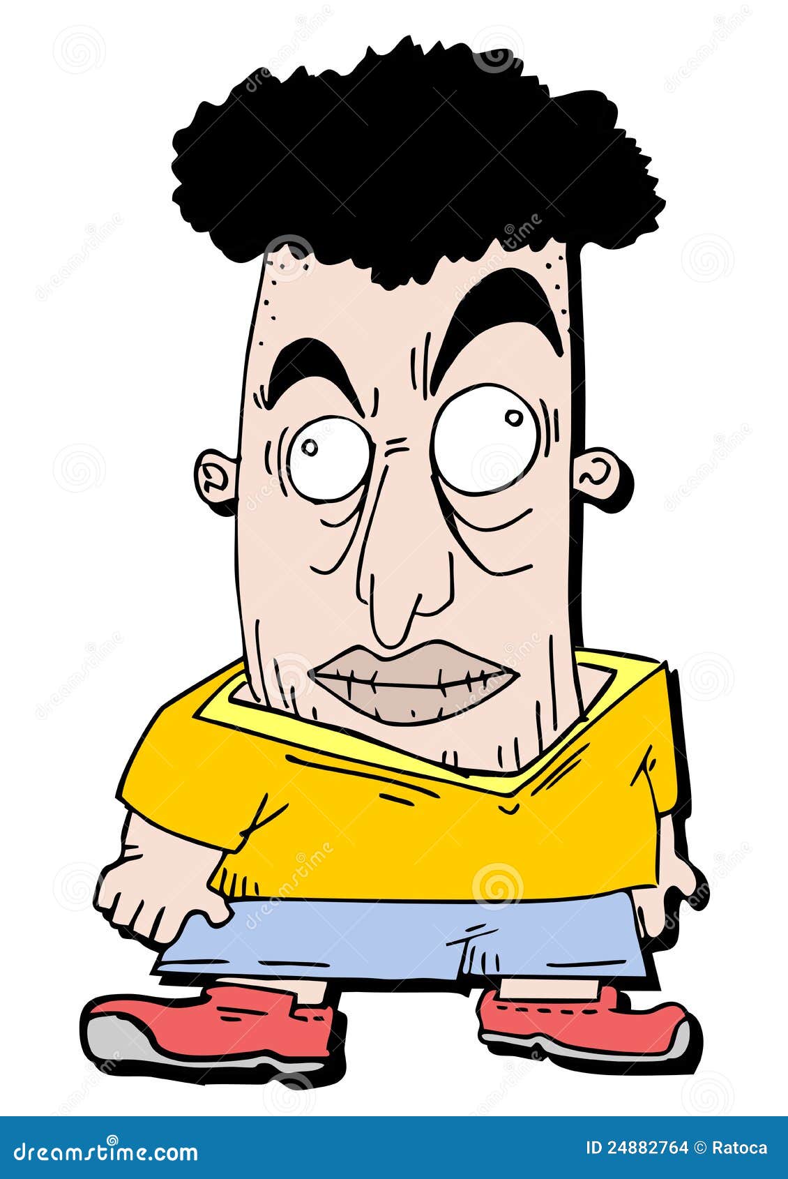 Cartoon Expression Of Angry And Grumbling Face. Carton Emoticon. Doodle ...