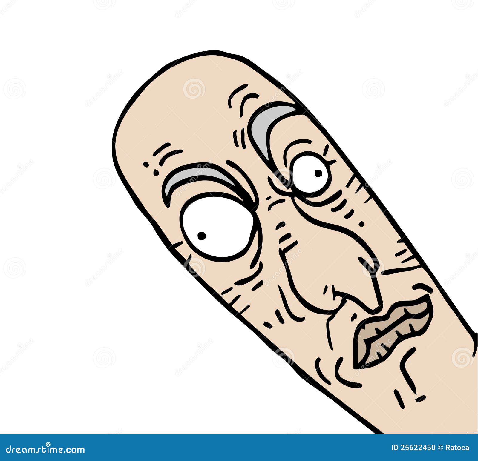 Cartoon Expression Of Angry And Grumbling Face. Carton Emoticon. Doodle ...