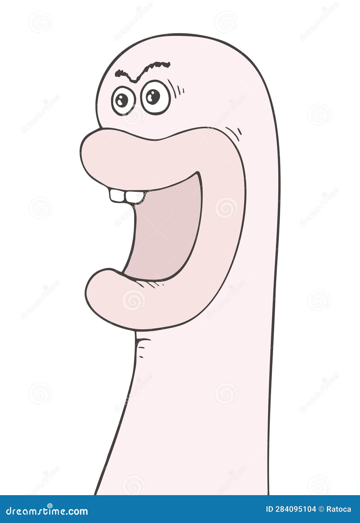 Funny Cartoon Face Art Draw Stock Vector - Illustration of people ...