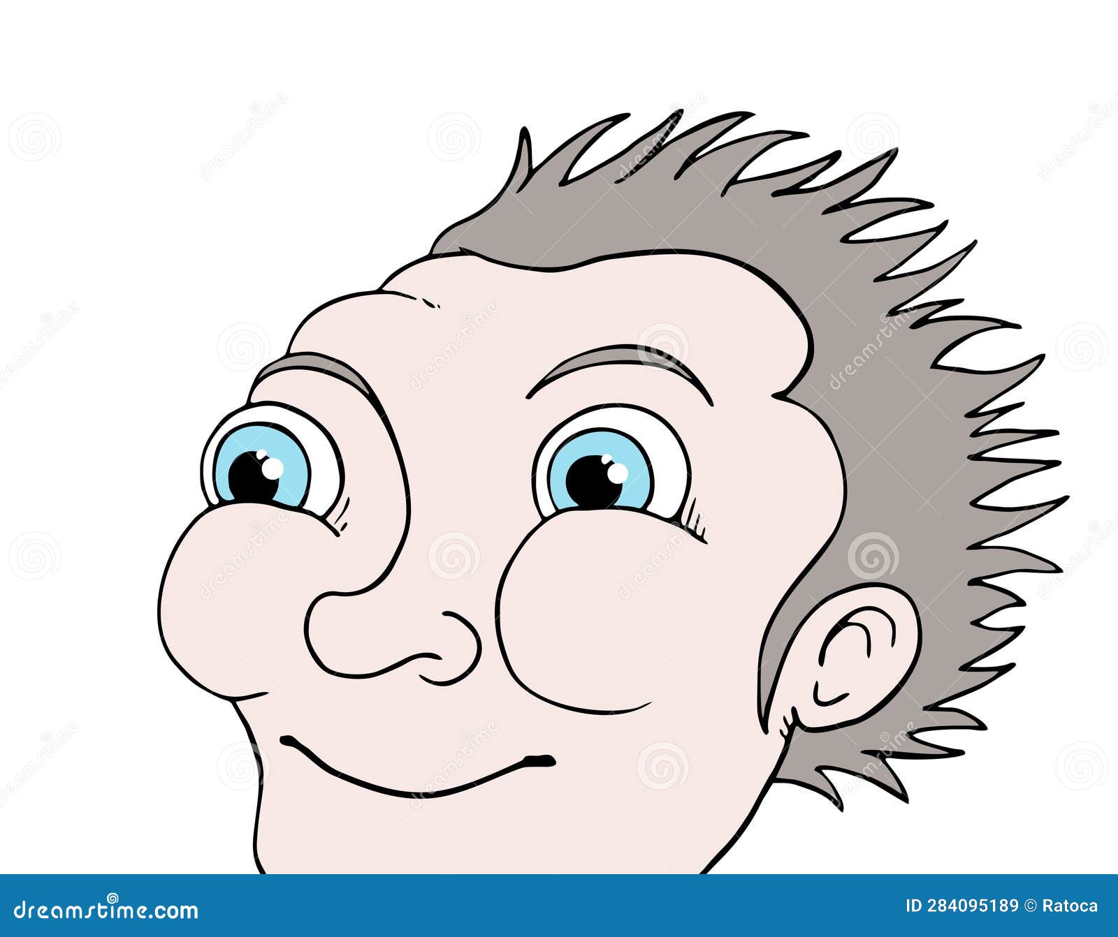 Funny cartoon face stock vector. Illustration of mouth - 284095189