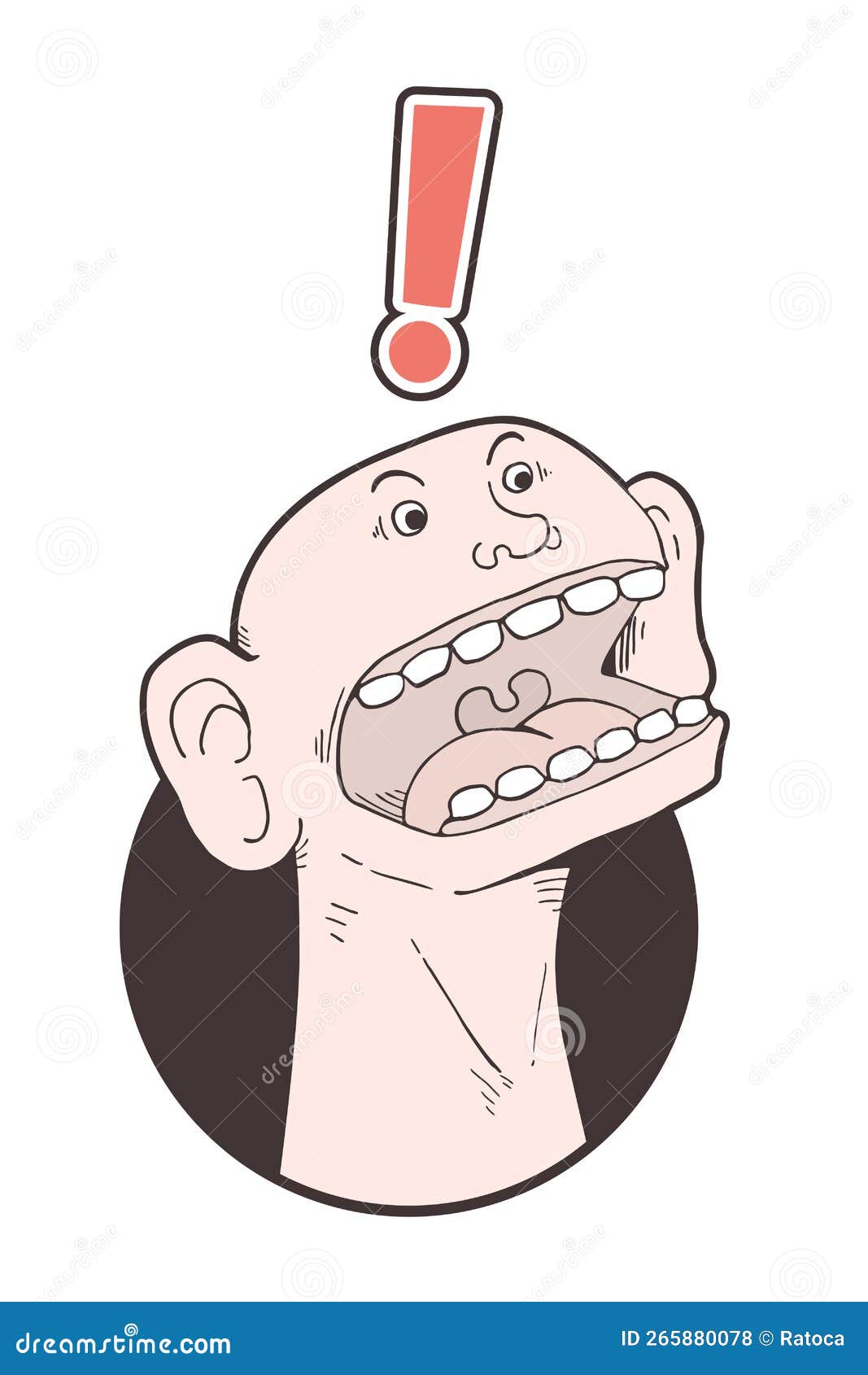 Funny cartoon face draw stock vector. Illustration of alam - 265880078