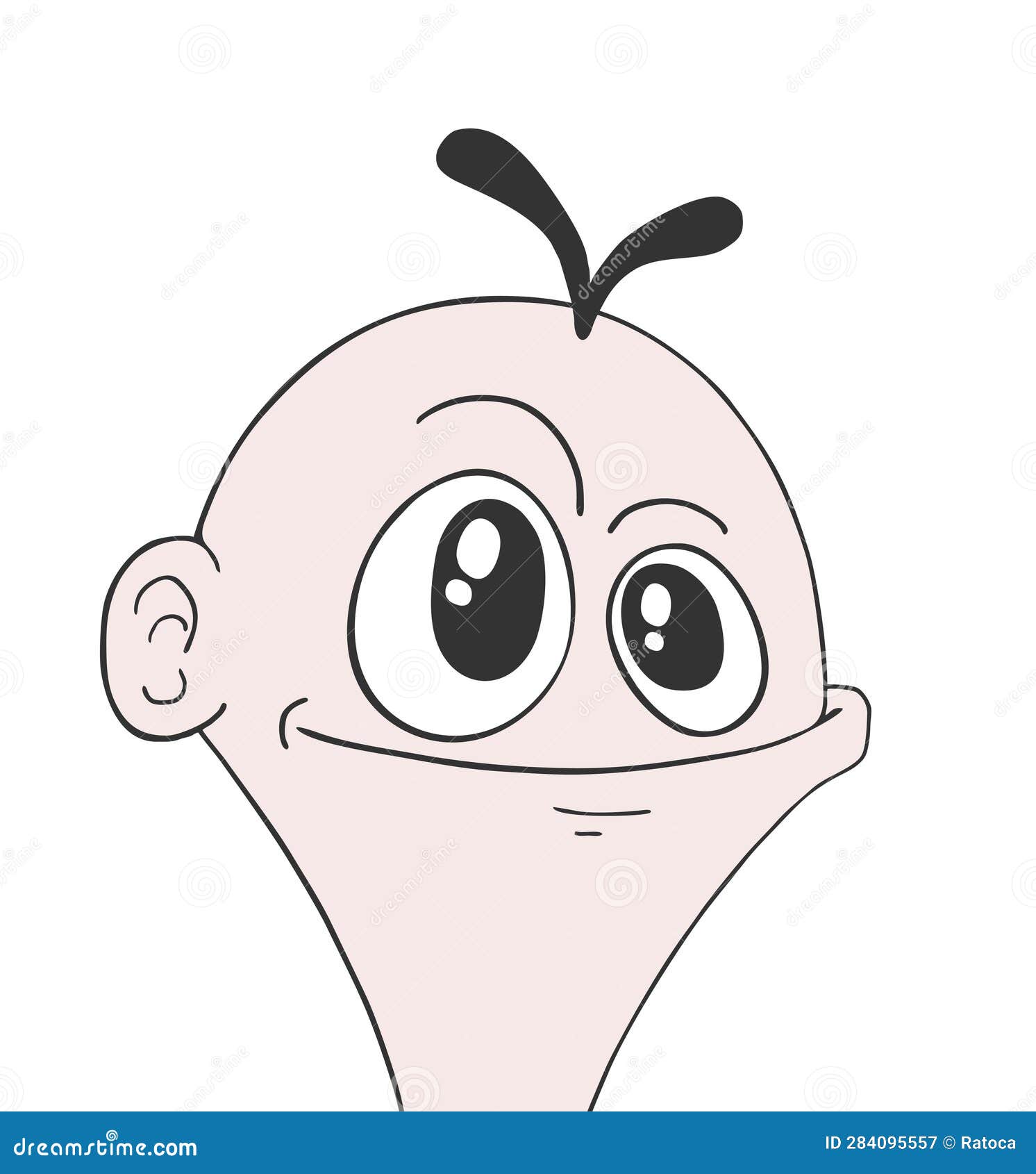 Funny cartoon face draw stock vector. Illustration of human - 284095557