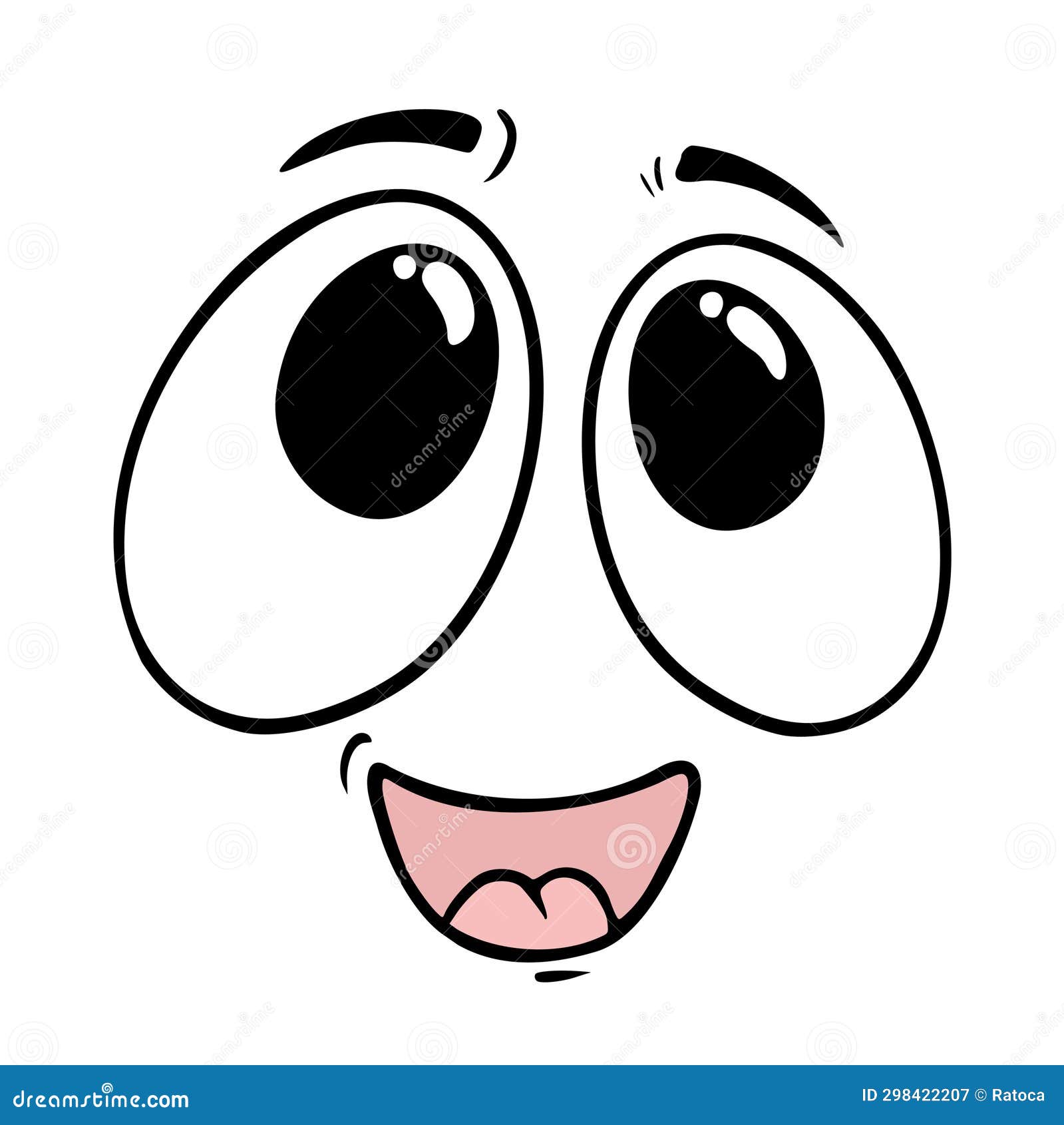 Funny Cartoon Face Draw Stock Vector Illustration Of Expression 298422207