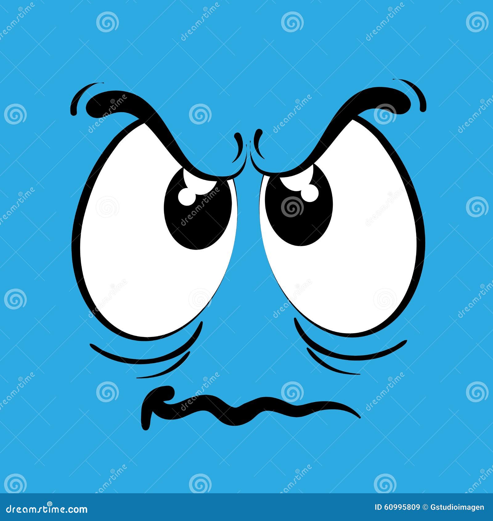 Funny cartoon face stock vector. Illustration of facial - 60995809