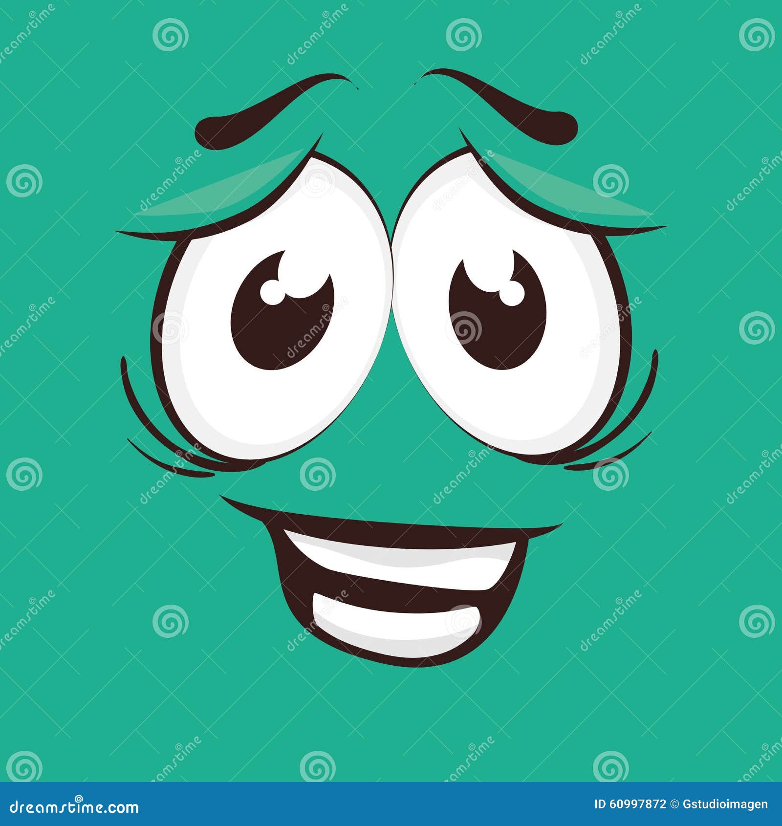 Funny cartoon face stock vector. Illustration of people - 60997872