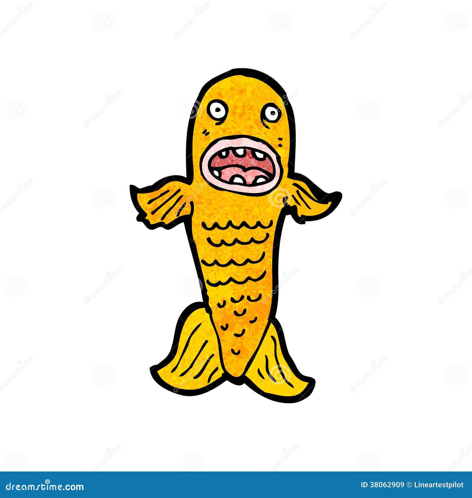 Funny cartoon fish stock vector. Illustration of cartoon - 38062909
