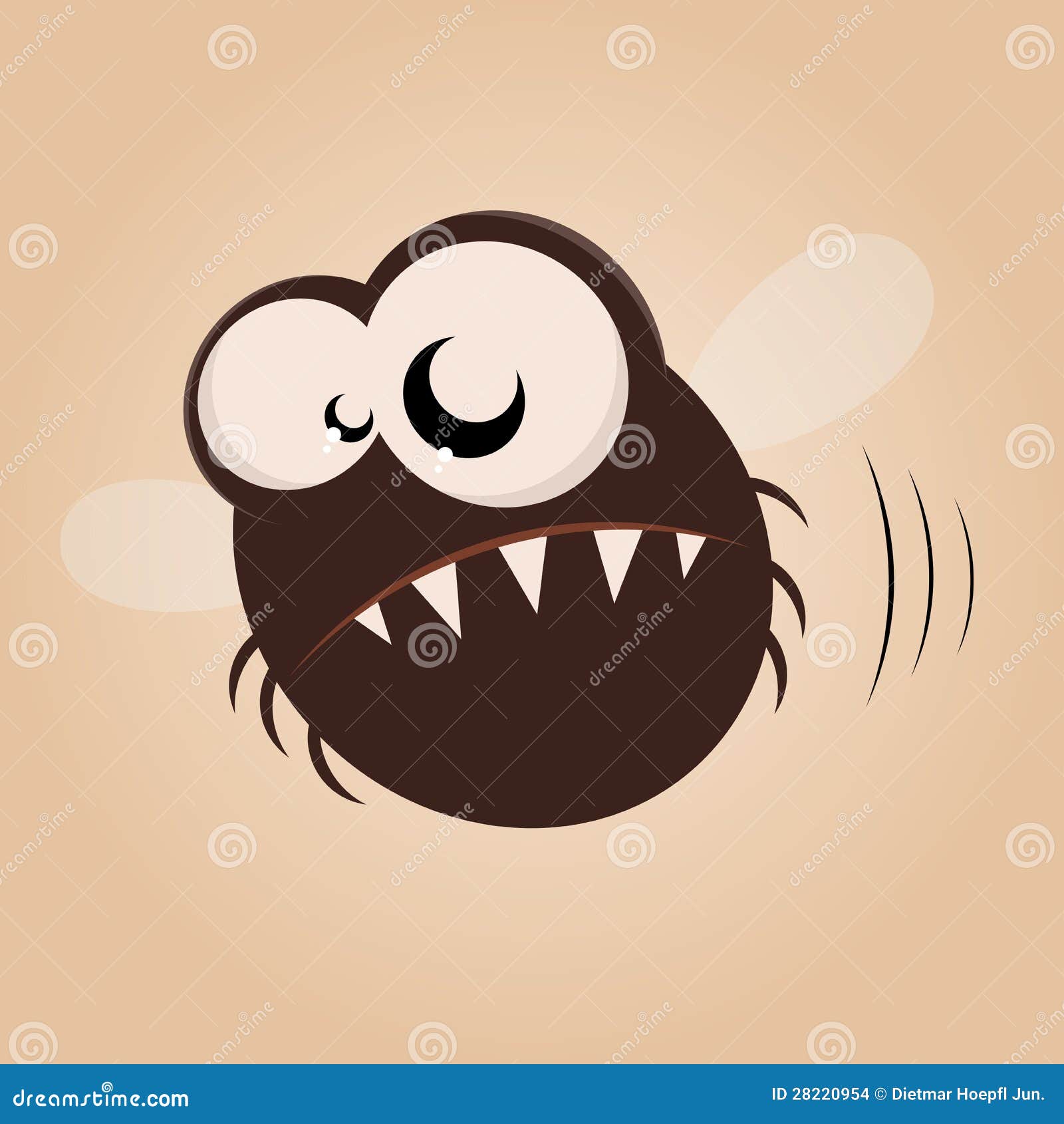 Funny cartoon fly stock vector. Illustration of comic - 28220954