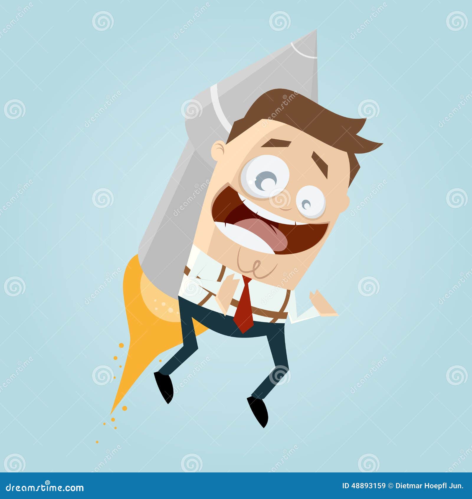 Flying Person Cartoon