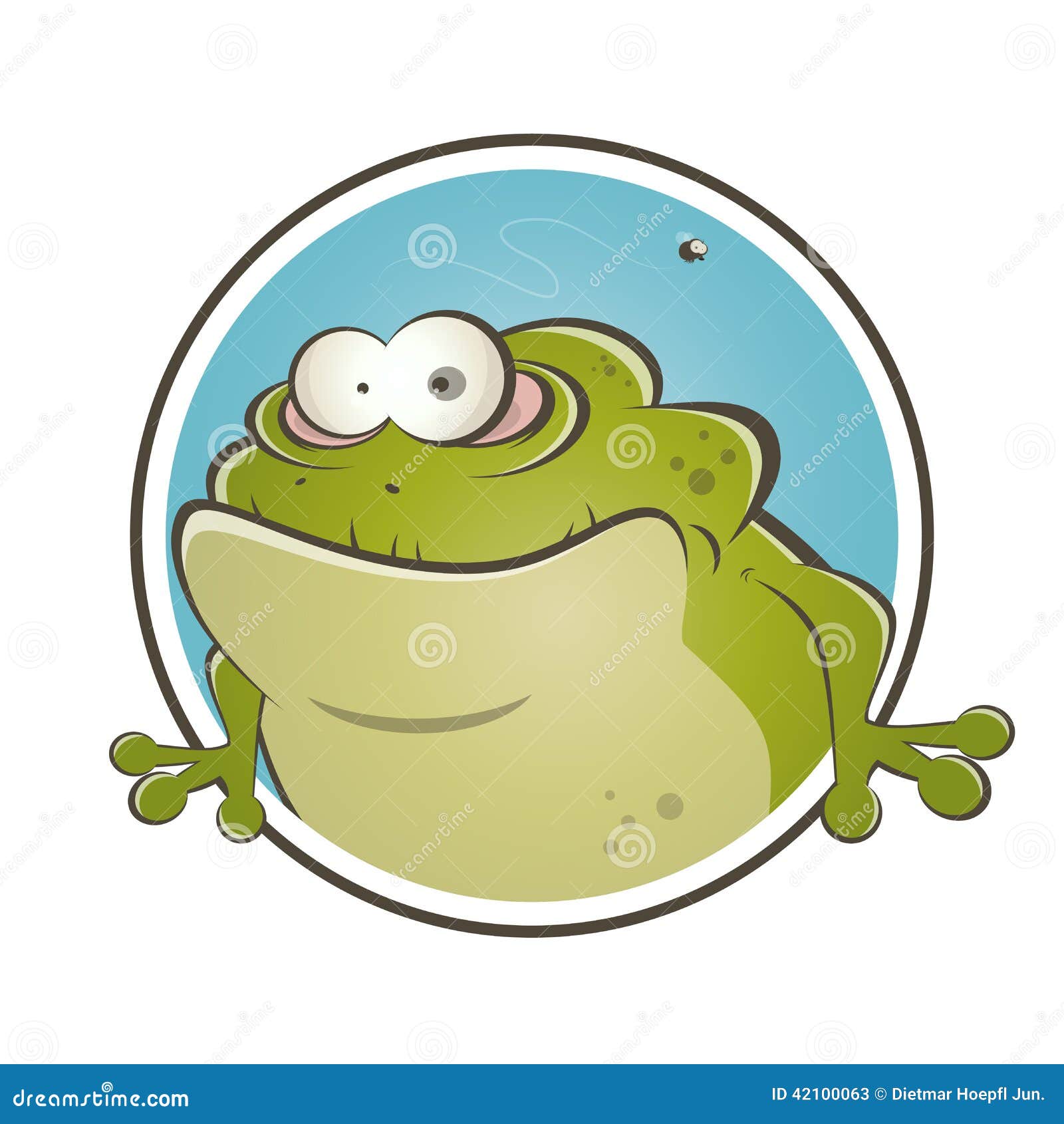 Funny Cartoon Frog Stock Vector - Image: 42100063