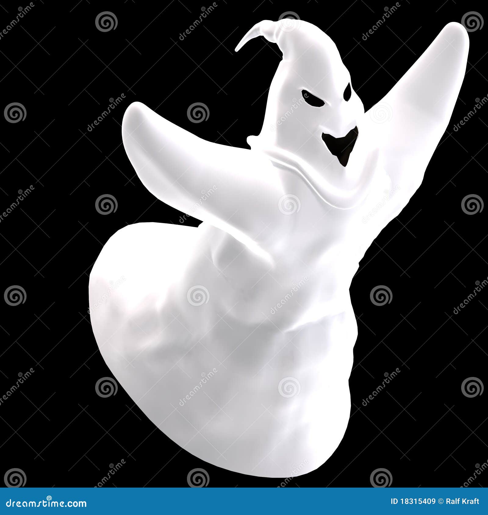 Funny cartoon ghost stock illustration. Illustration of frolic - 18315409