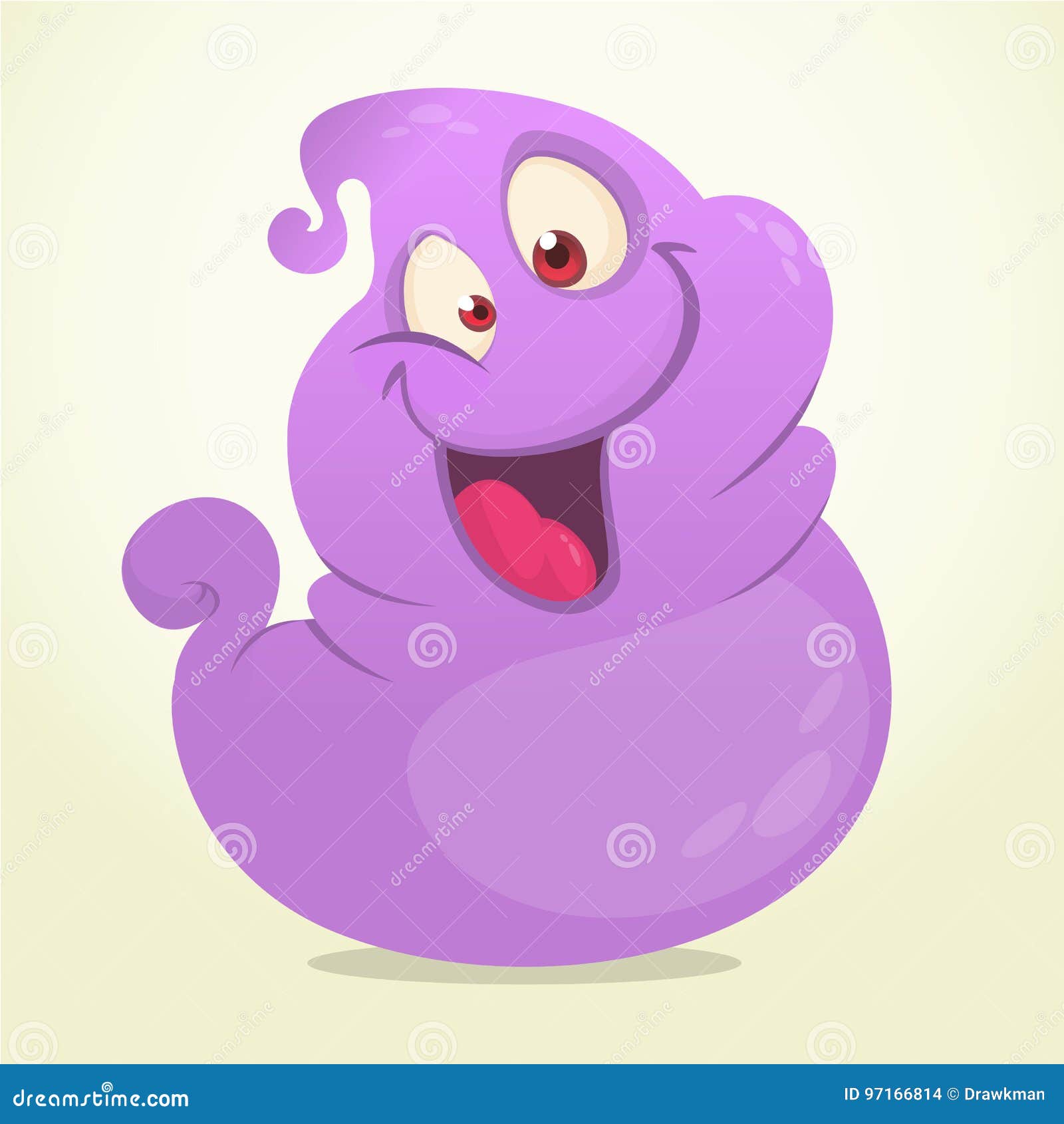 Funny Cartoon Ghost. Halloween Vector Illustration Stock Vector ...