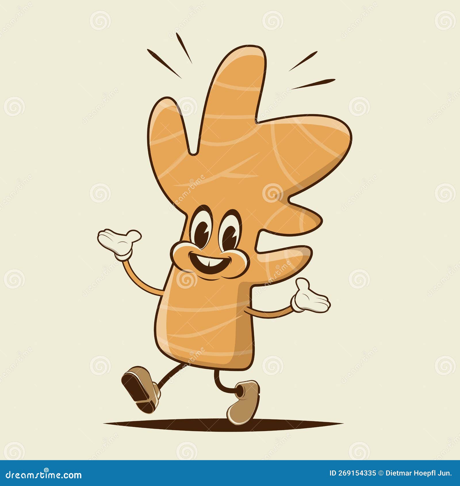 Cartoon Ginger Sitting Cat Isolated On White Background. Cute Animal ...