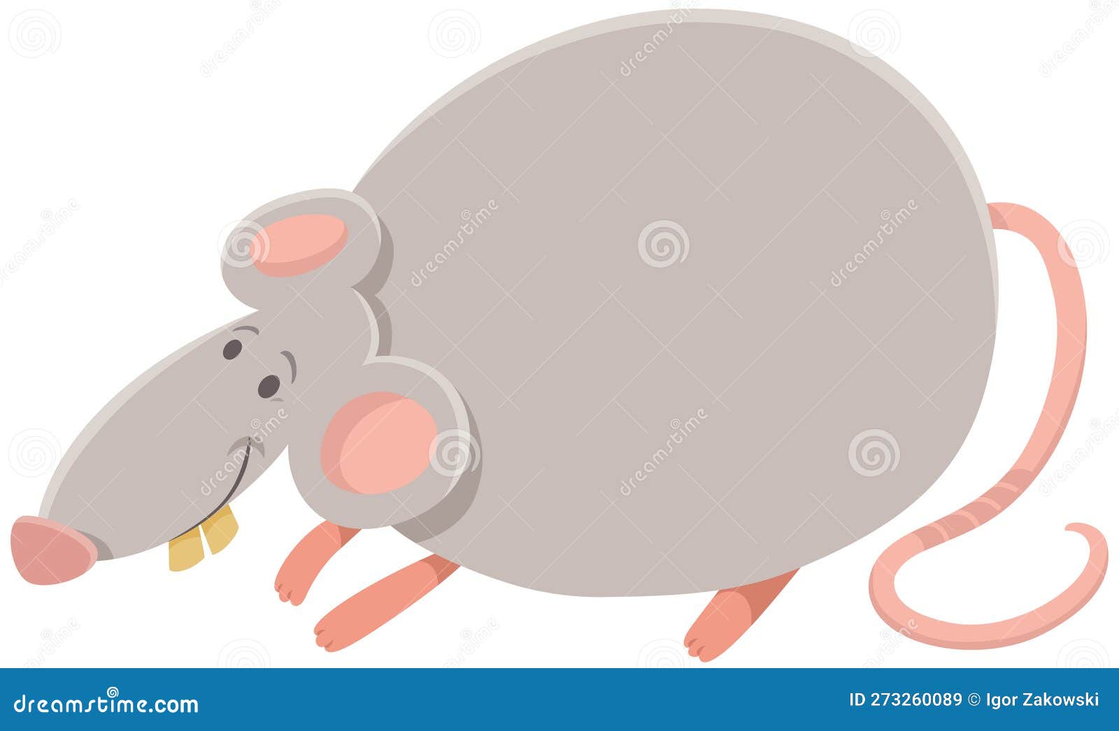 Funny Cartoon Gray Mouse Animal Character Stock Vector - Illustration ...