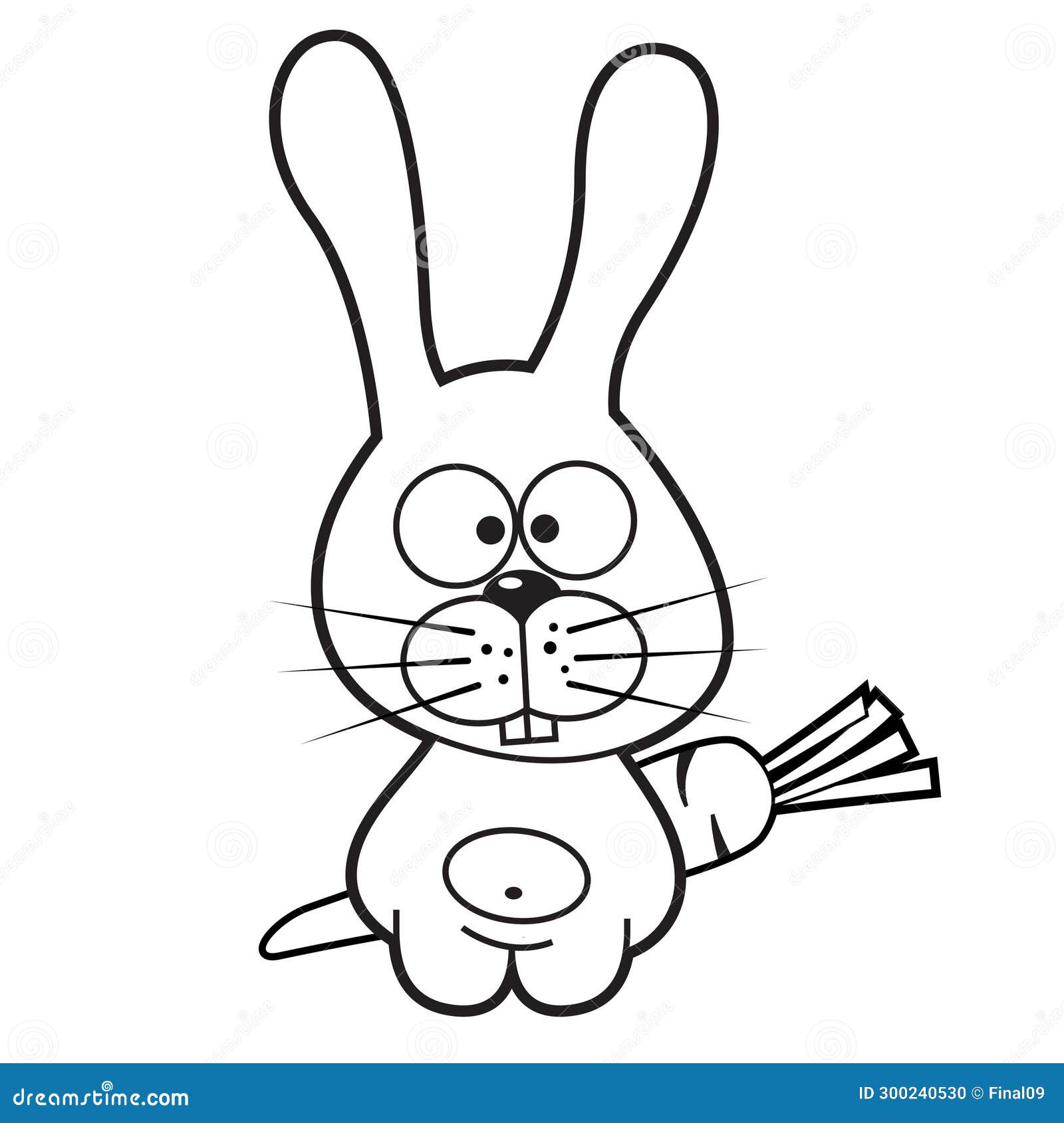 Funny Cartoon Hare or Rabbit. Stock Illustration - Illustration of ...