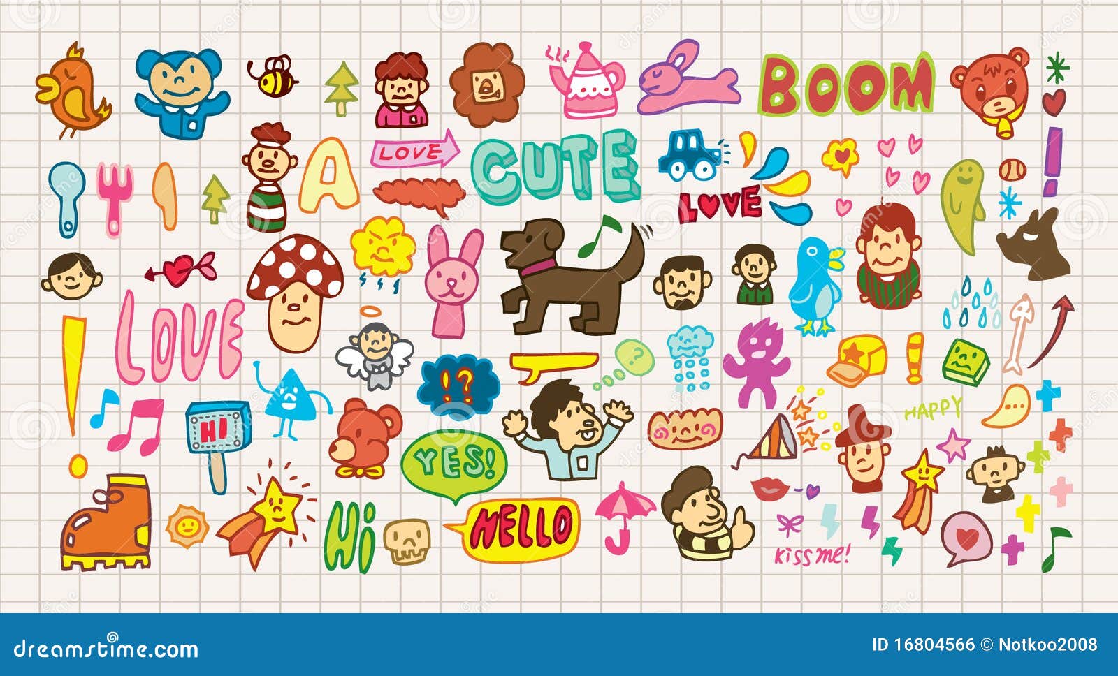 Funny cartoon icon stock vector. Illustration of colorful - 16804566