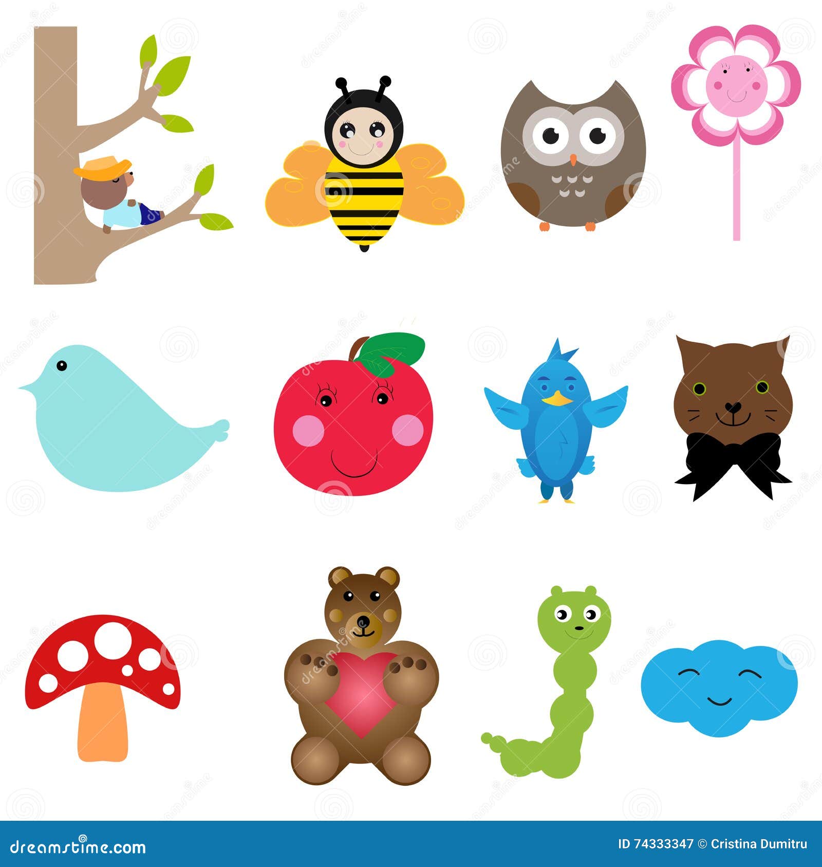 Funny cartoon icons stock vector. Illustration of funny - 74333347