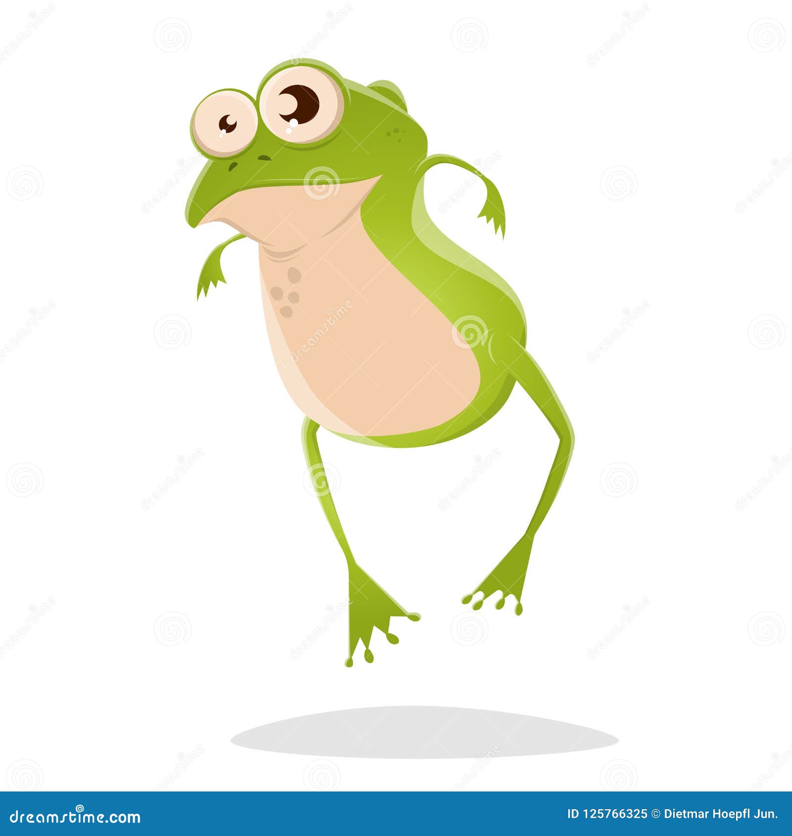 Funny Cartoon Illustration of a Frog Stock Vector - Illustration of ...