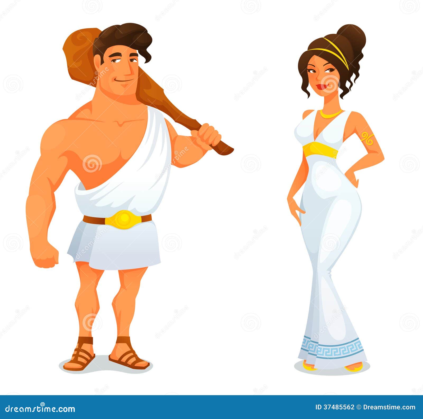 Funny Cartoon Illustration from Greek History Stock Vector ...