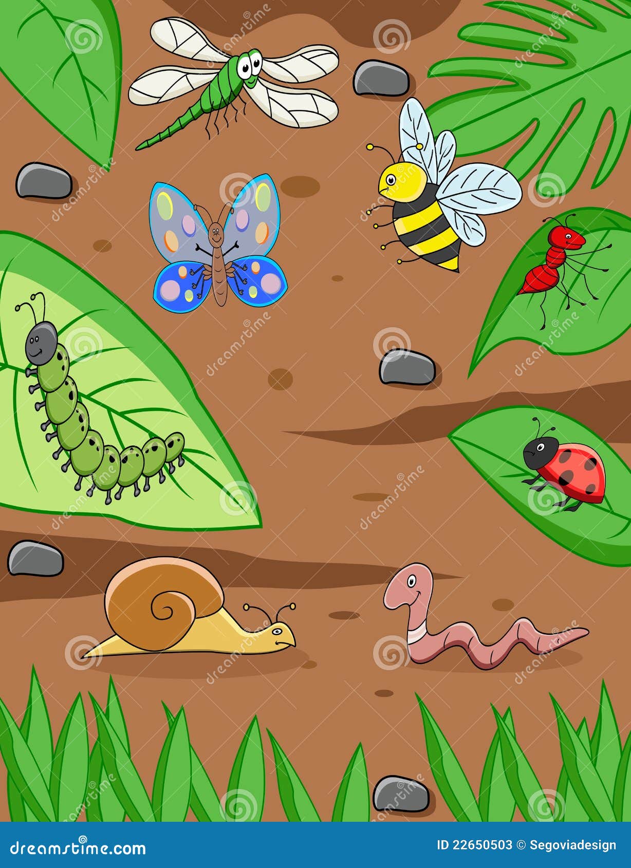 Funny cartoon insect stock vector. Illustration of droll - 22650503