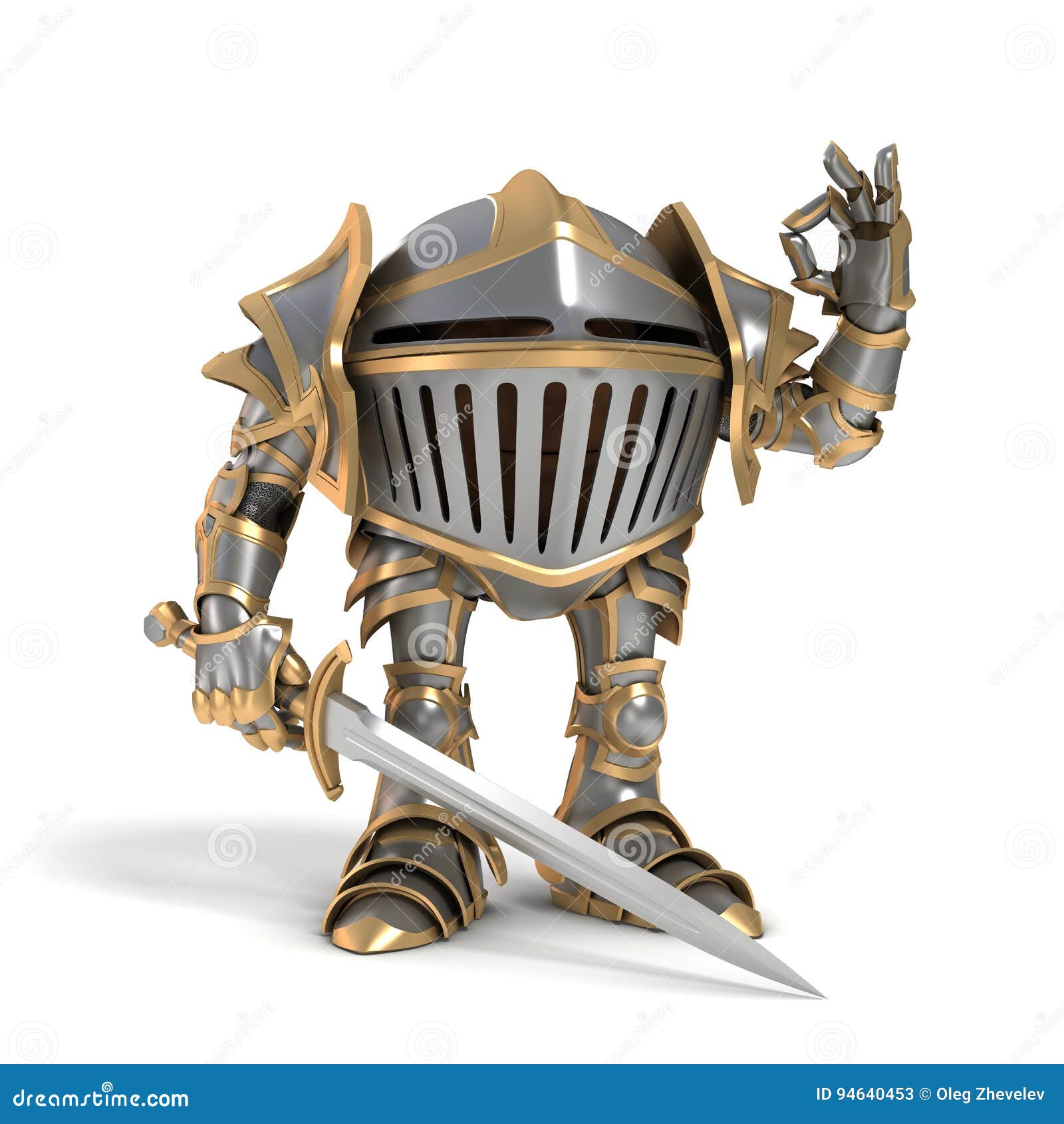 Funny cartoon knight stock illustration. Illustration of isolated ...