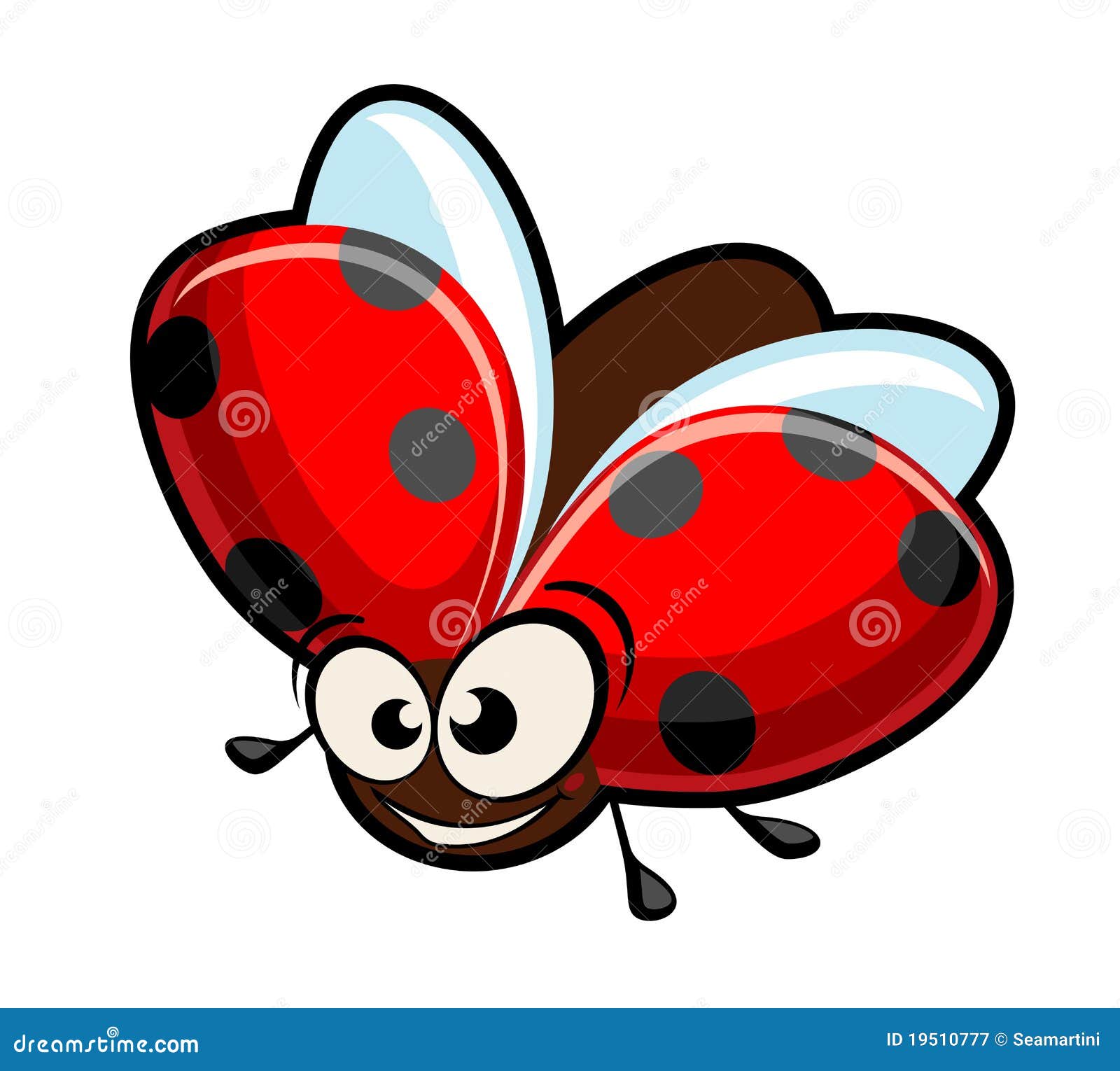 Funny cartoon ladybug stock vector. Illustration of design - 19510777