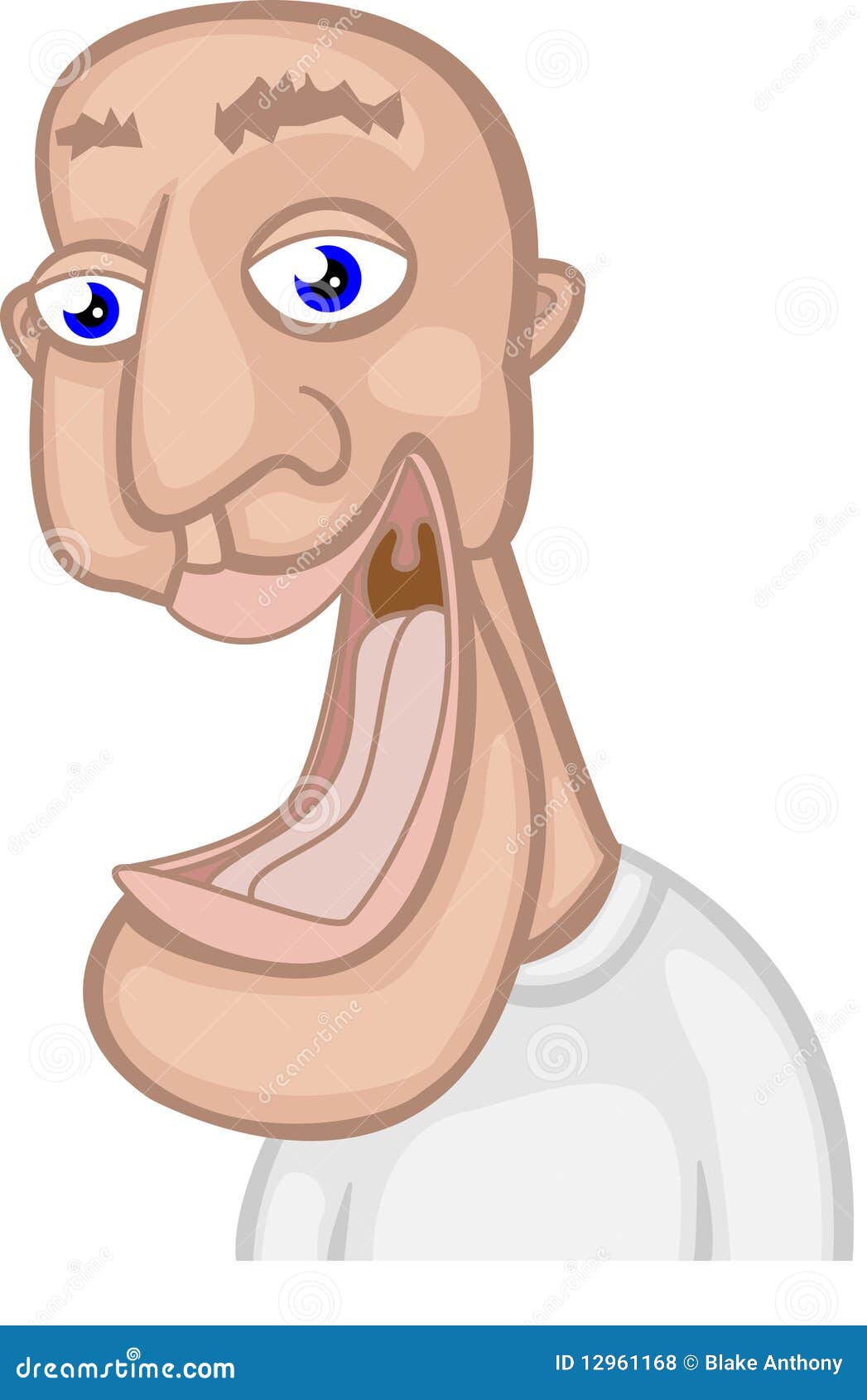 Funny Cartoon Laughing Man stock illustration. Illustration of ...