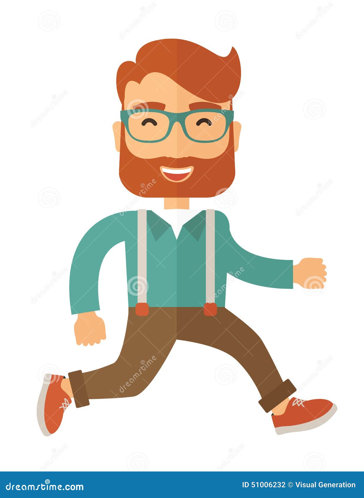 Funny Cartoon Man is Running Stock Vector - Illustration of efficient ...
