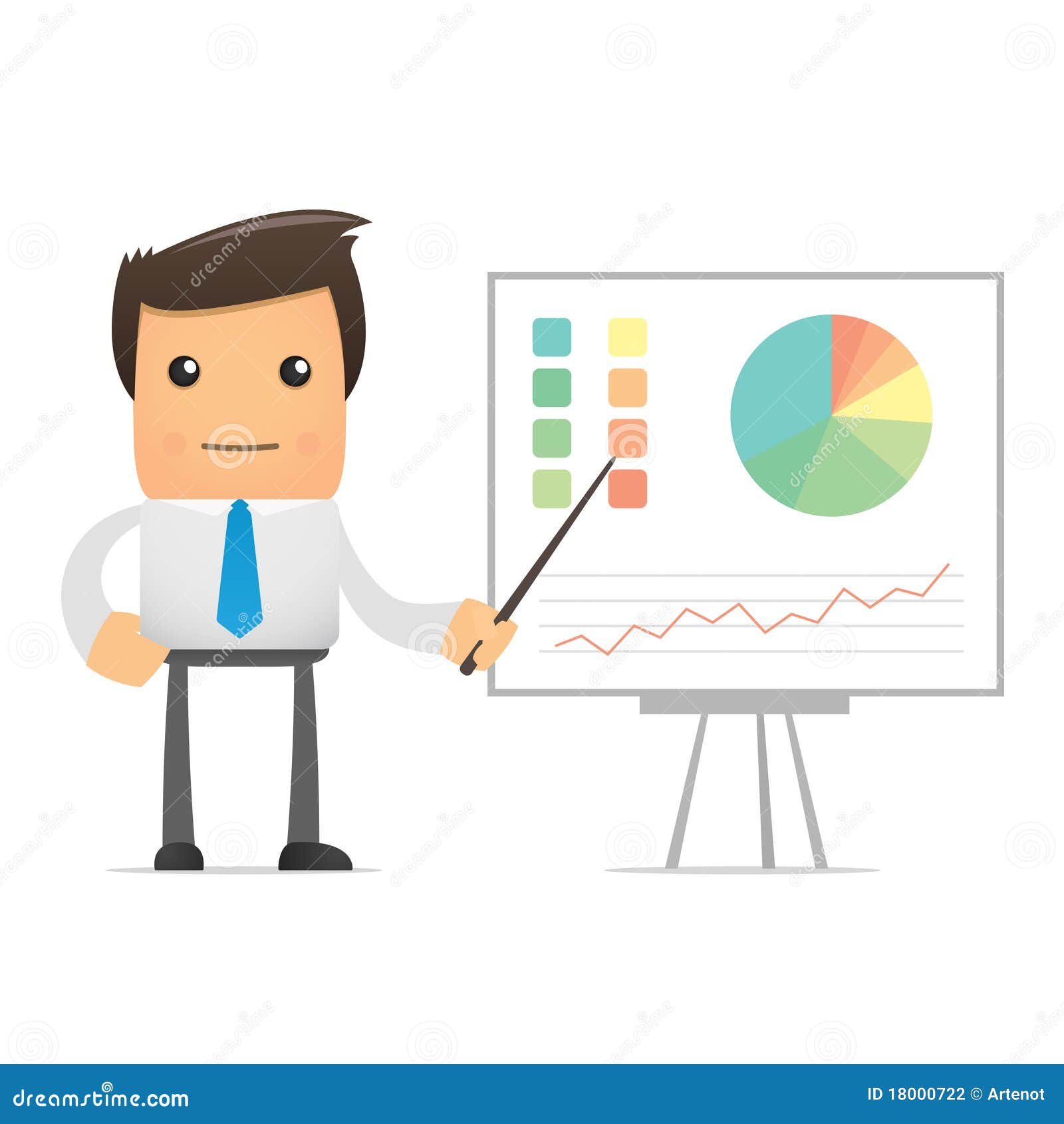 Funny cartoon manager stock vector. Illustration of business - 18000722
