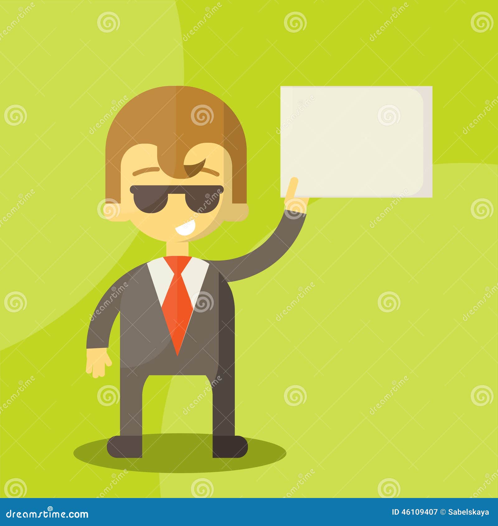 Funny Cartoon Manager in Various Poses Stock Vector - Illustration of ...