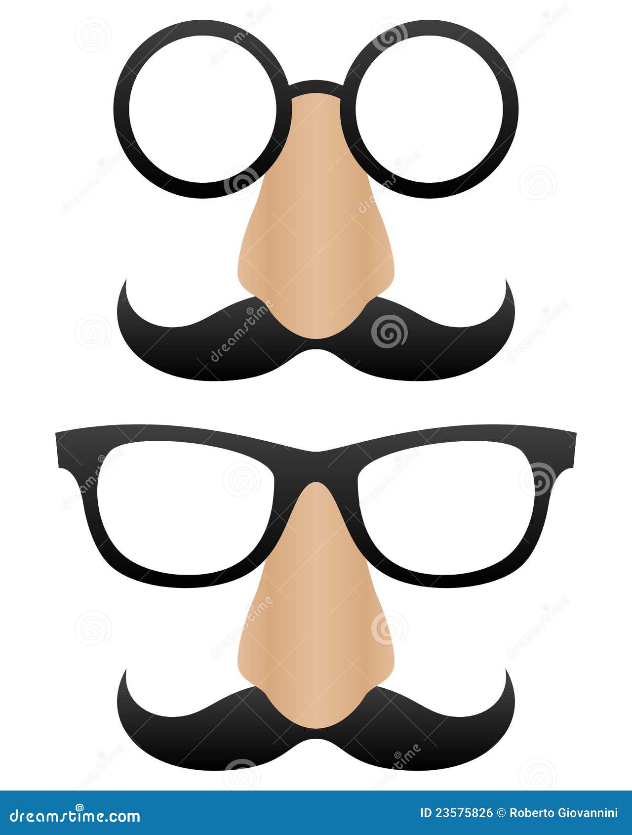 Funny Cartoon Masks stock vector. Illustration of abstract - 23575826