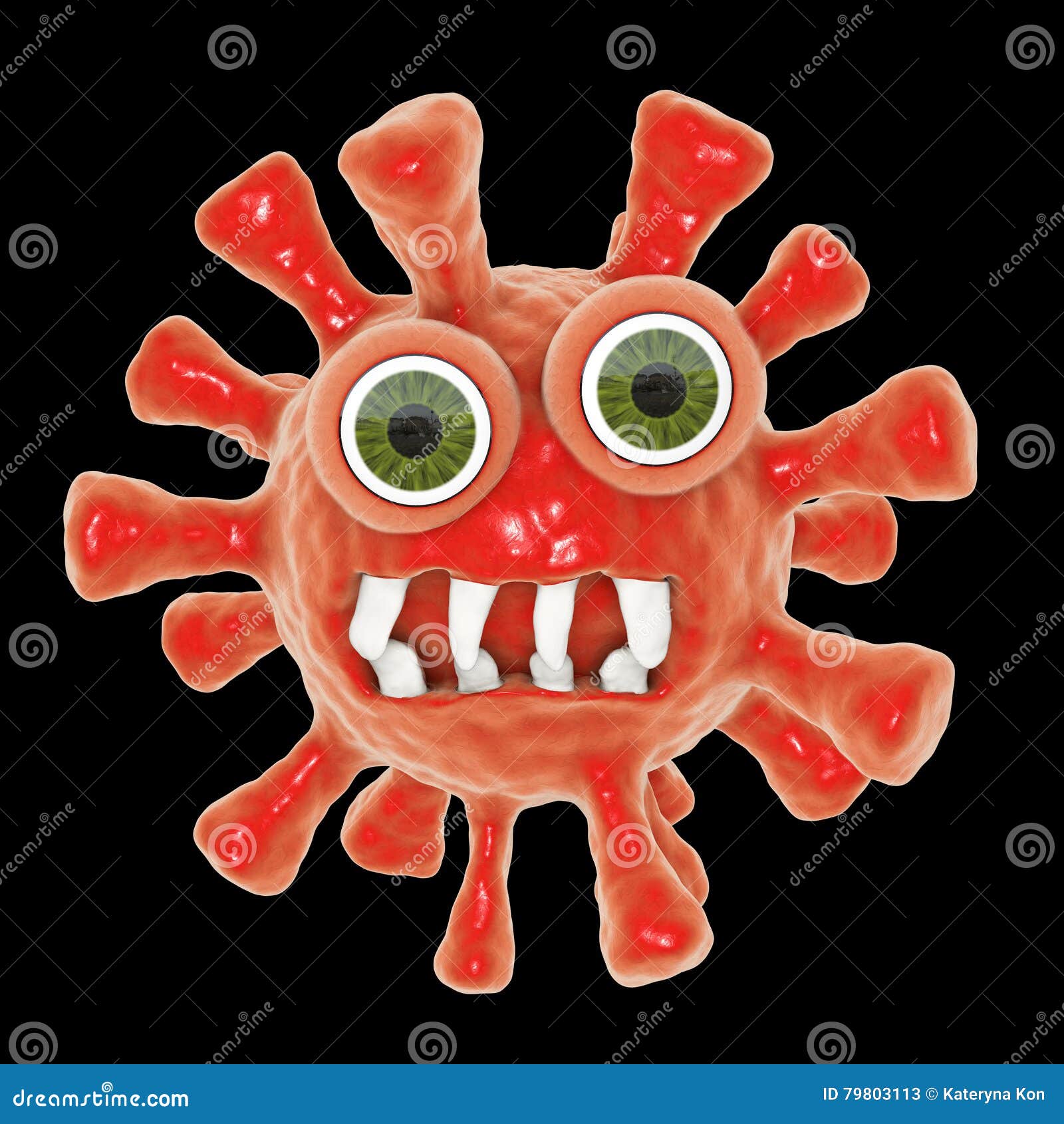 Cartoon Microbe Runaway From Disinfection Vector Illustration ...