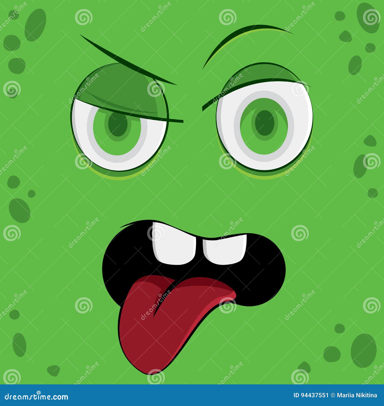 Funny Cartoon Monster Face. Picture Image: 94437551