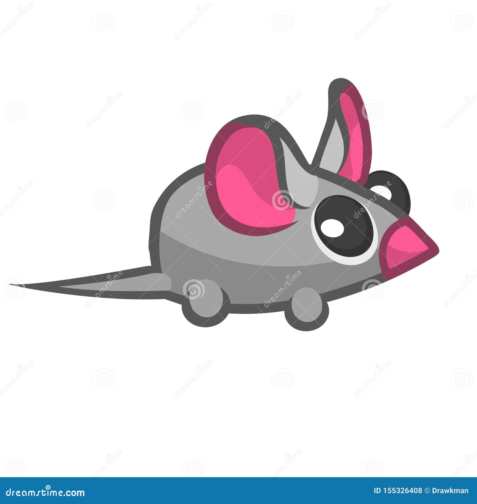 Funny Cartoon Mouse. Vector Illustration Isolated Stock Vector ...