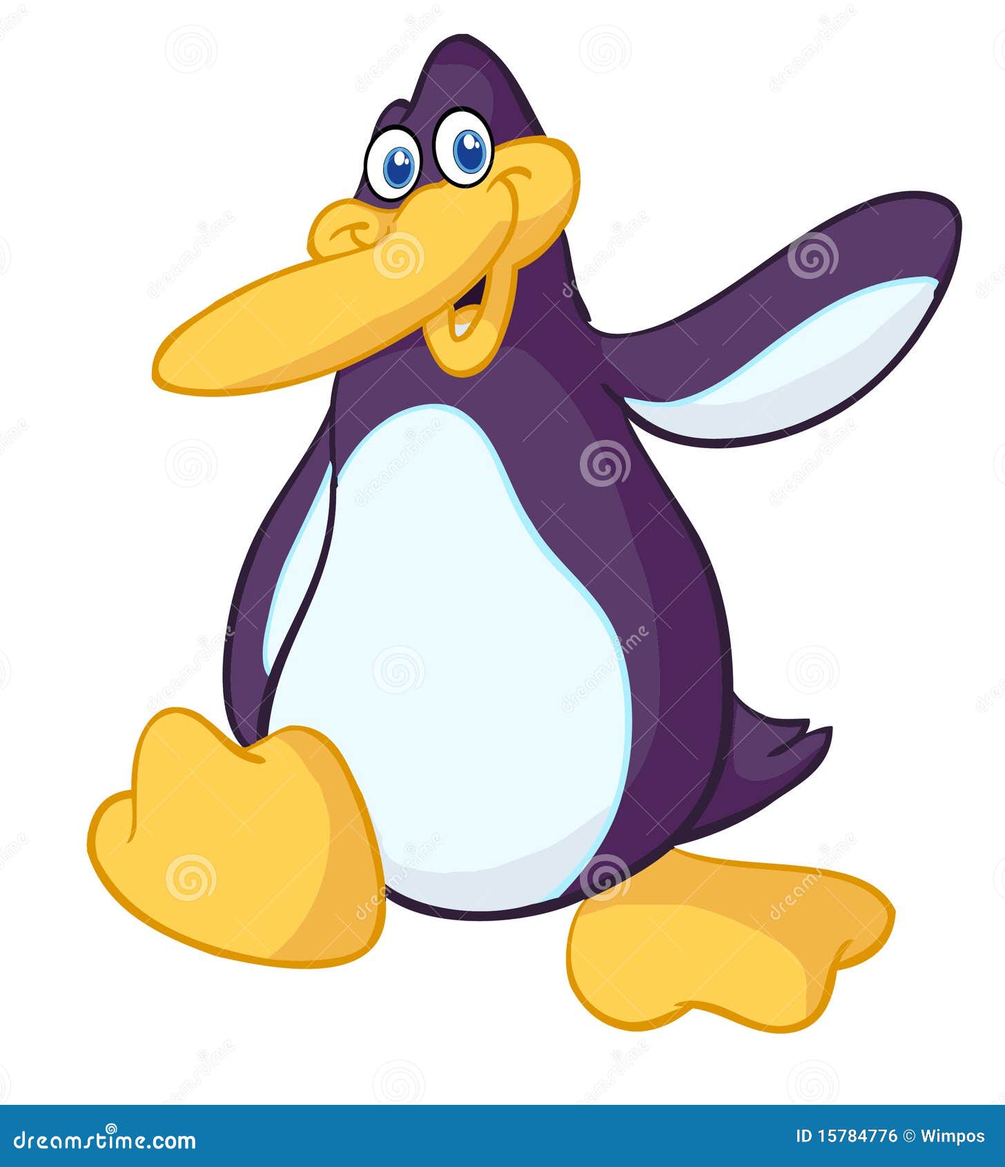 Funny cartoon penguin stock vector. Illustration of change - 15784776