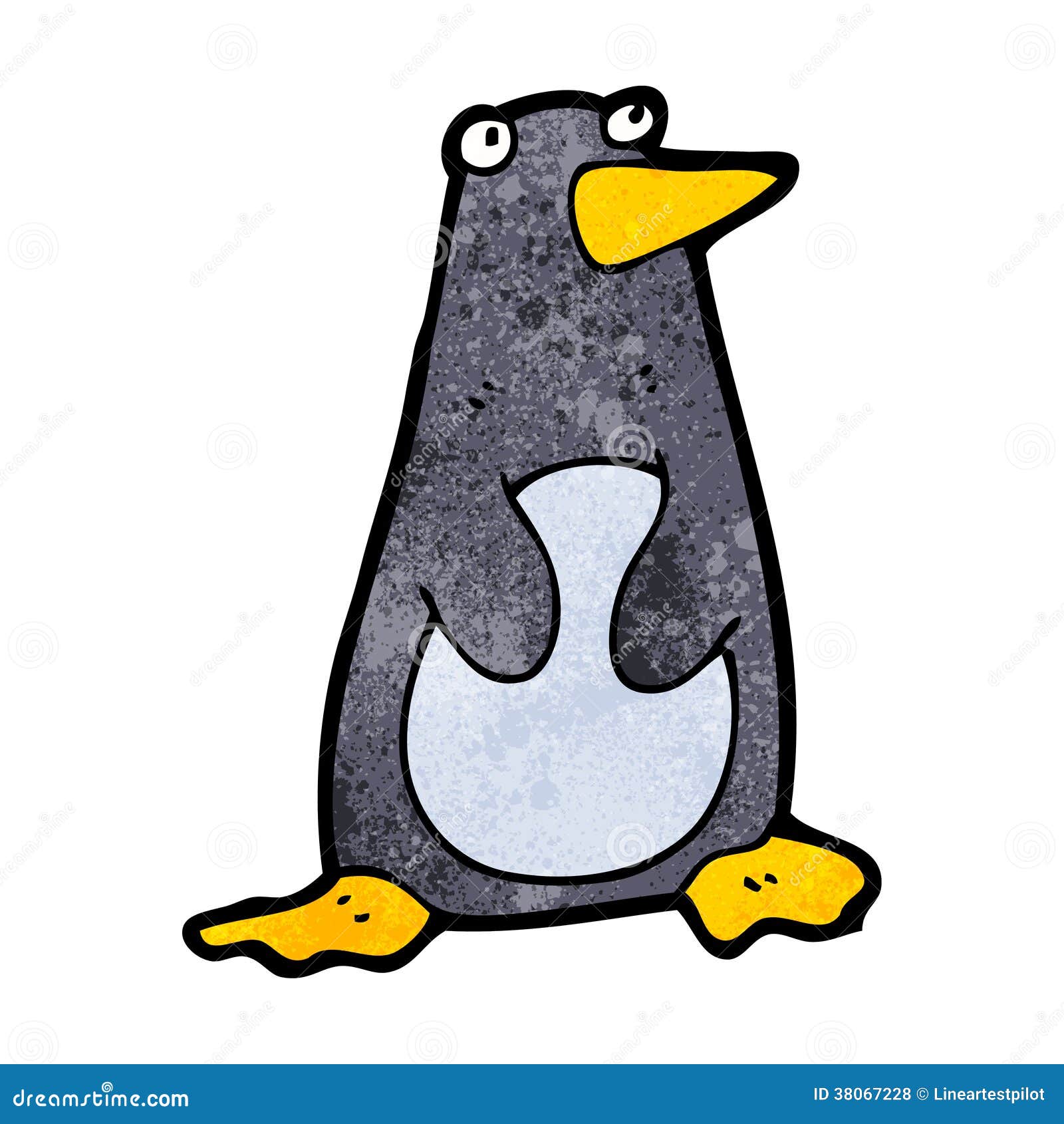 Funny cartoon penguin stock vector. Illustration of penguin - 38067228