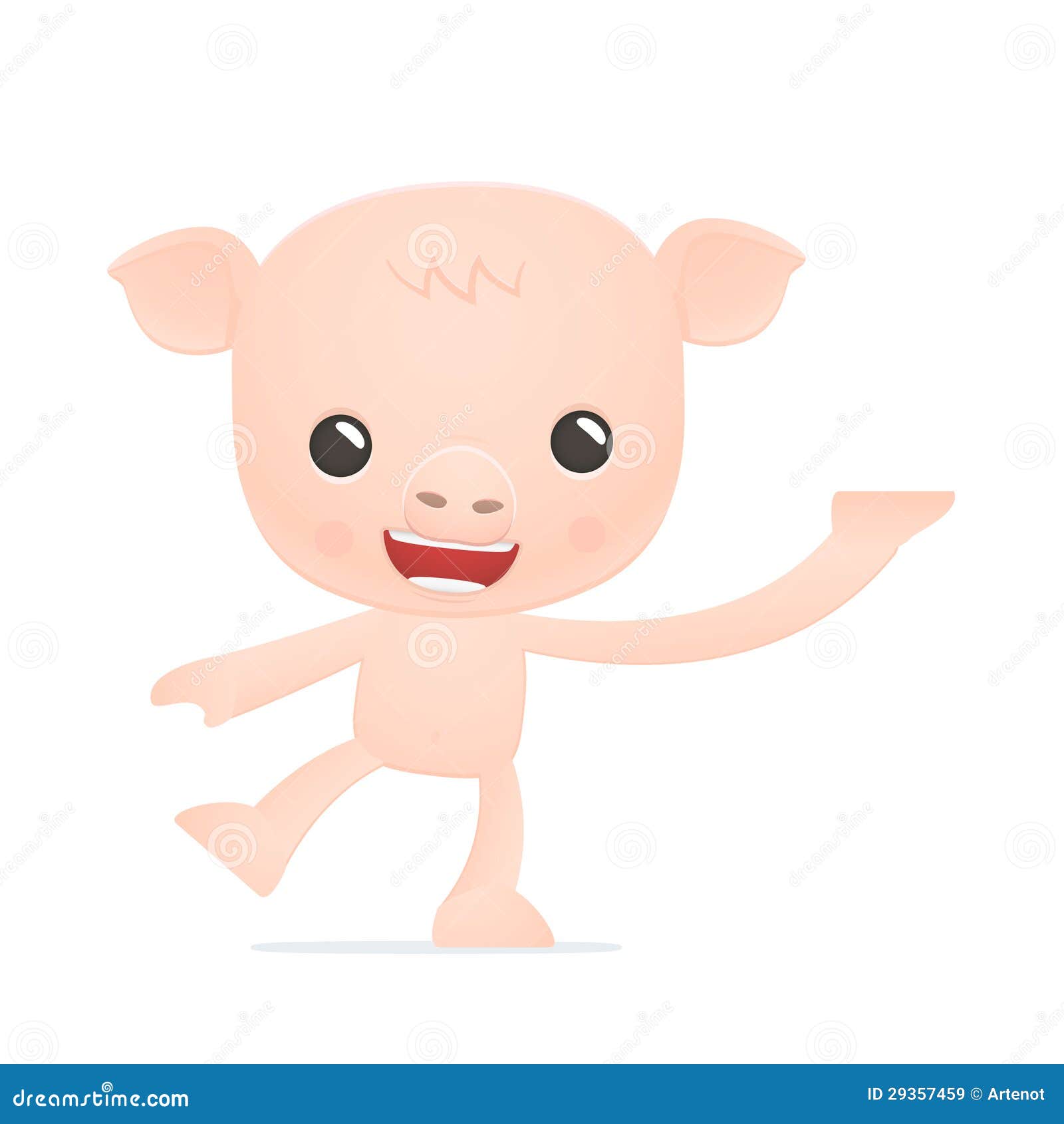 Funny cartoon pig stock vector. Illustration of clip - 29357459