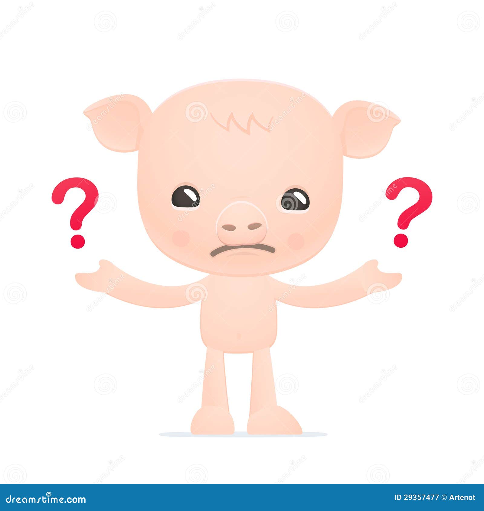 Funny cartoon pig stock vector. Illustration of artwork - 29357477