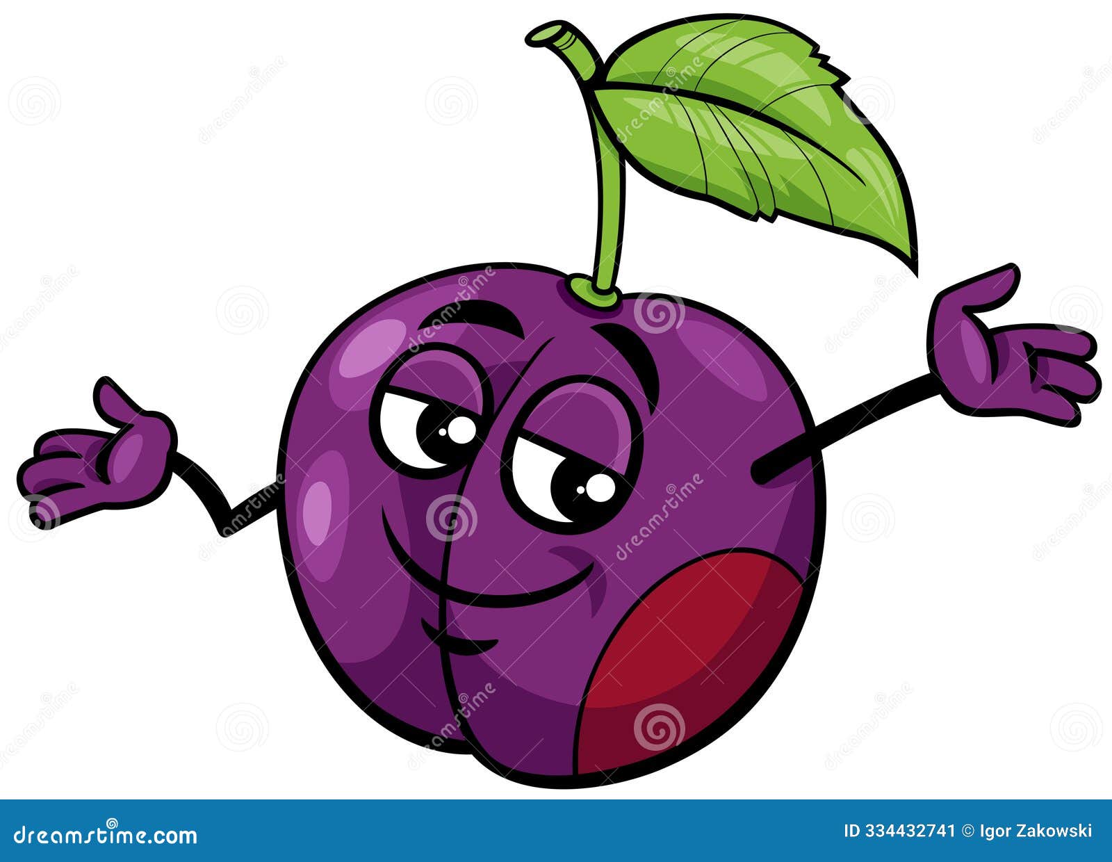 Funny Cartoon Plum Fruit Character | CartoonDealer.com #334432741 Funny Cartoon Plum Fruit Character | CartoonDealer.com #334432741
