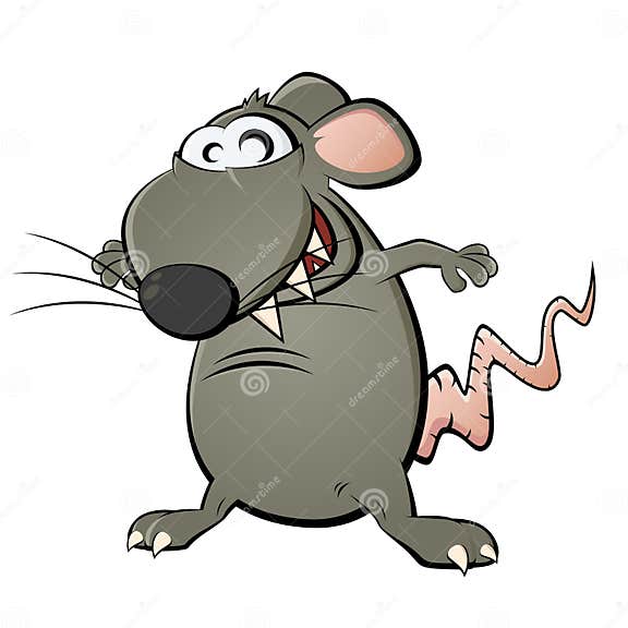 Funny cartoon rat stock vector. Illustration of grey - 24778021