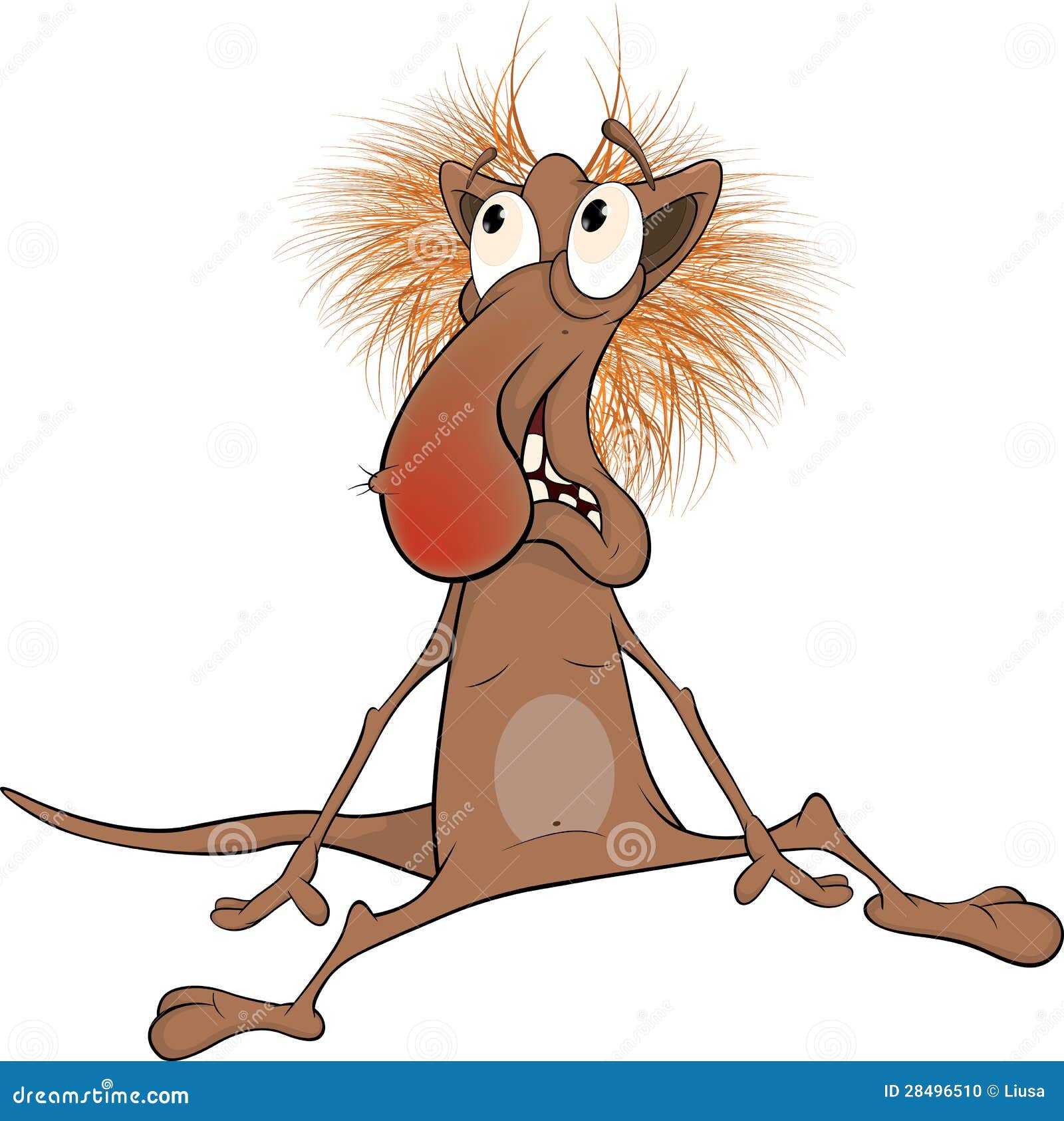 Funny cartoon rat stock vector. Illustration of mustached - 28496510