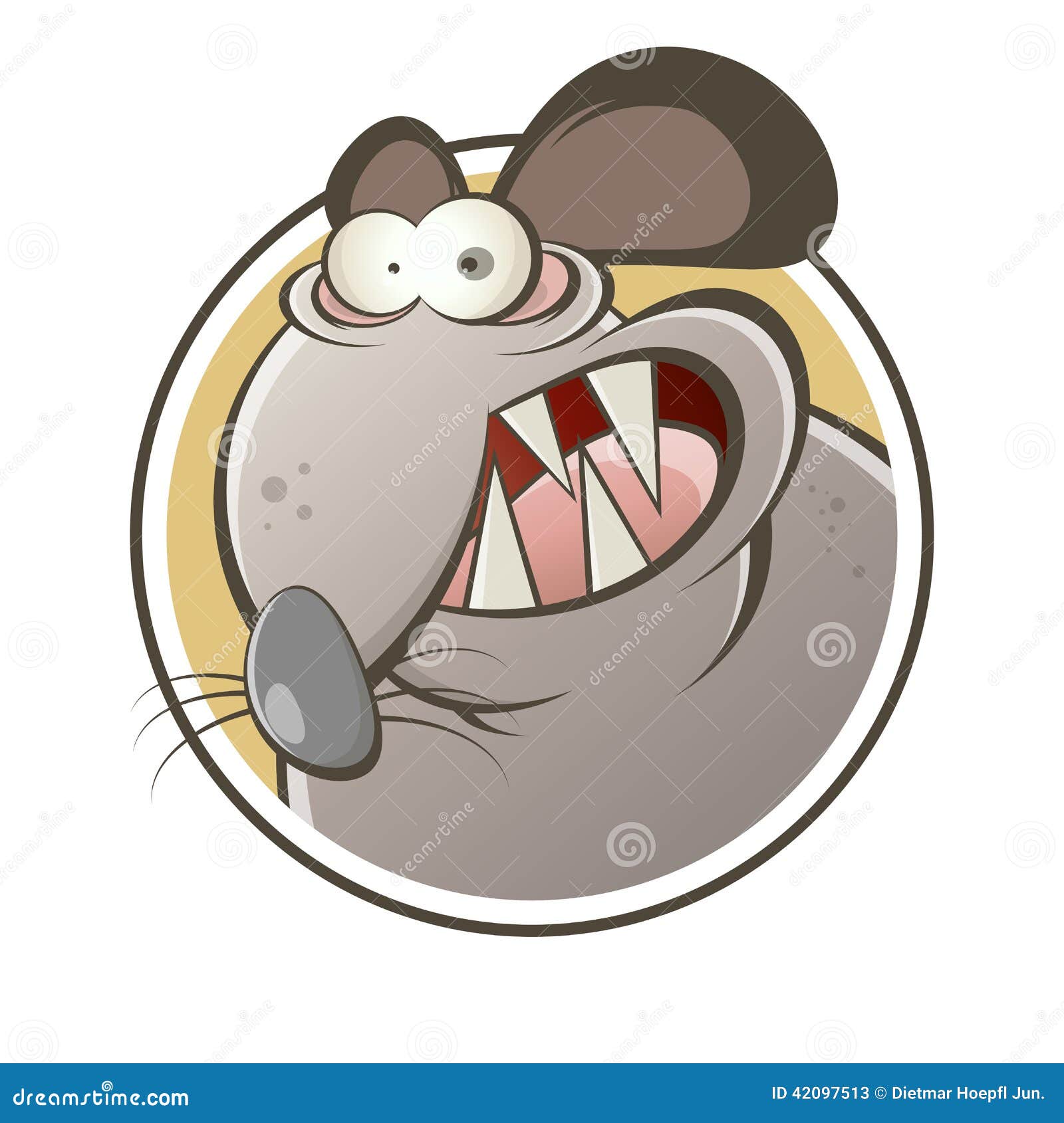 Funny cartoon rat stock vector. Illustration of sign - 42097513